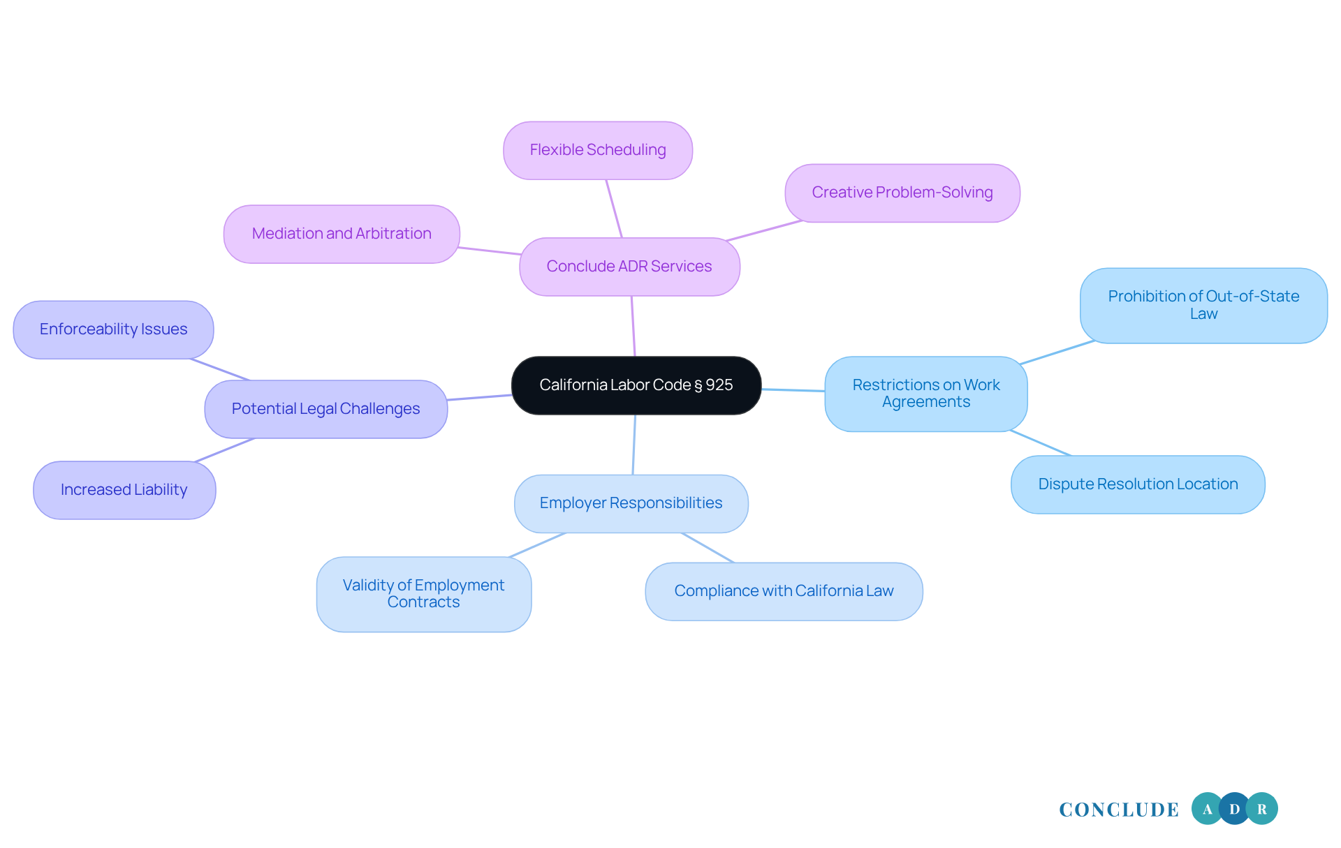 The center represents the main legal framework, and each branch outlines its implications and employer responsibilities, leading to the services that help navigate these complexities.