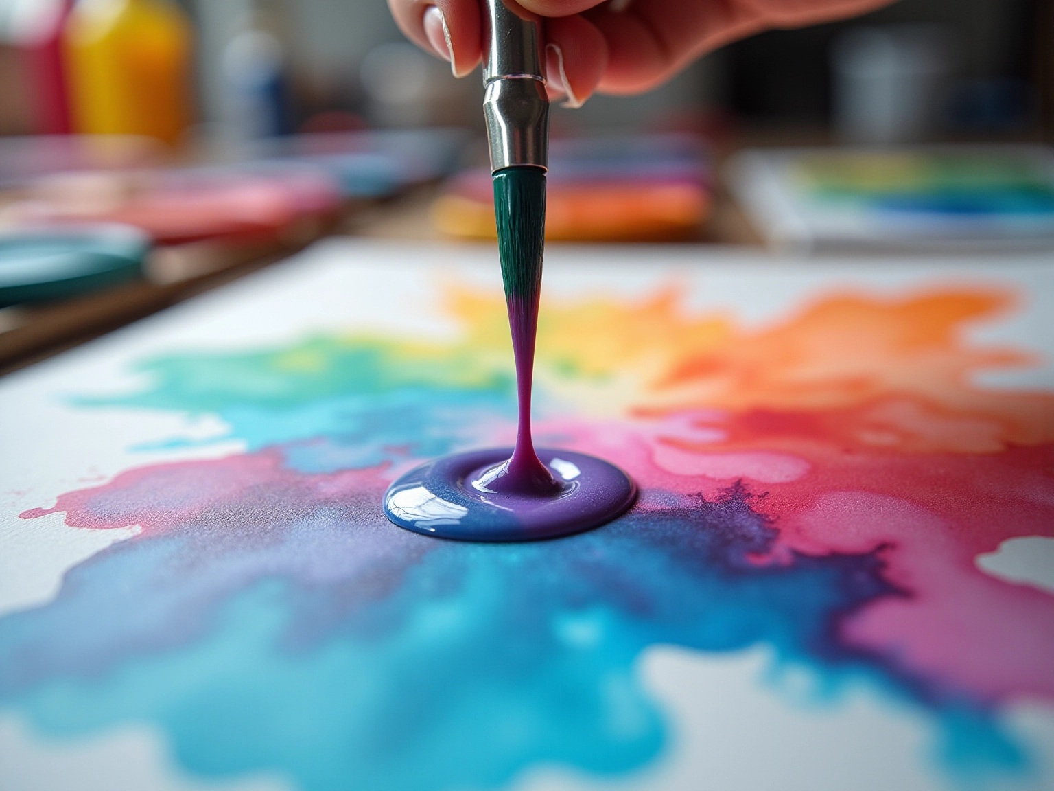 Joyful Watercolor Drip and Splash Technique Joyful Watercolor Drip and Splash Technique