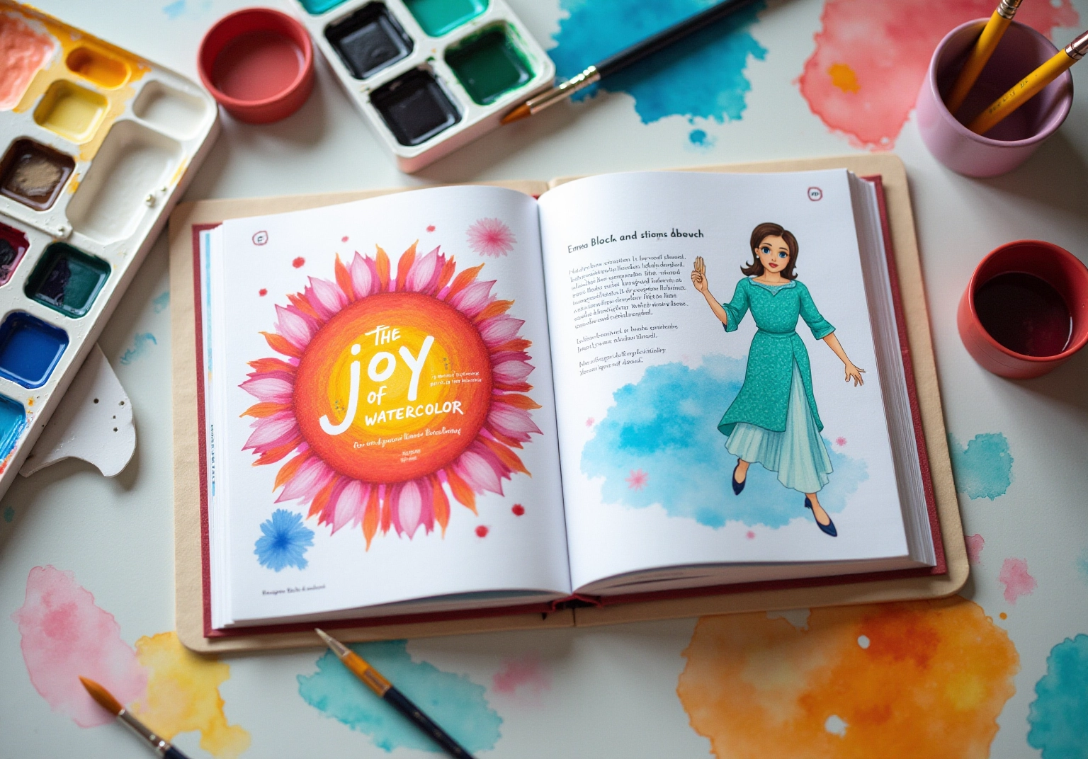 Joyful Watercolor Workspace