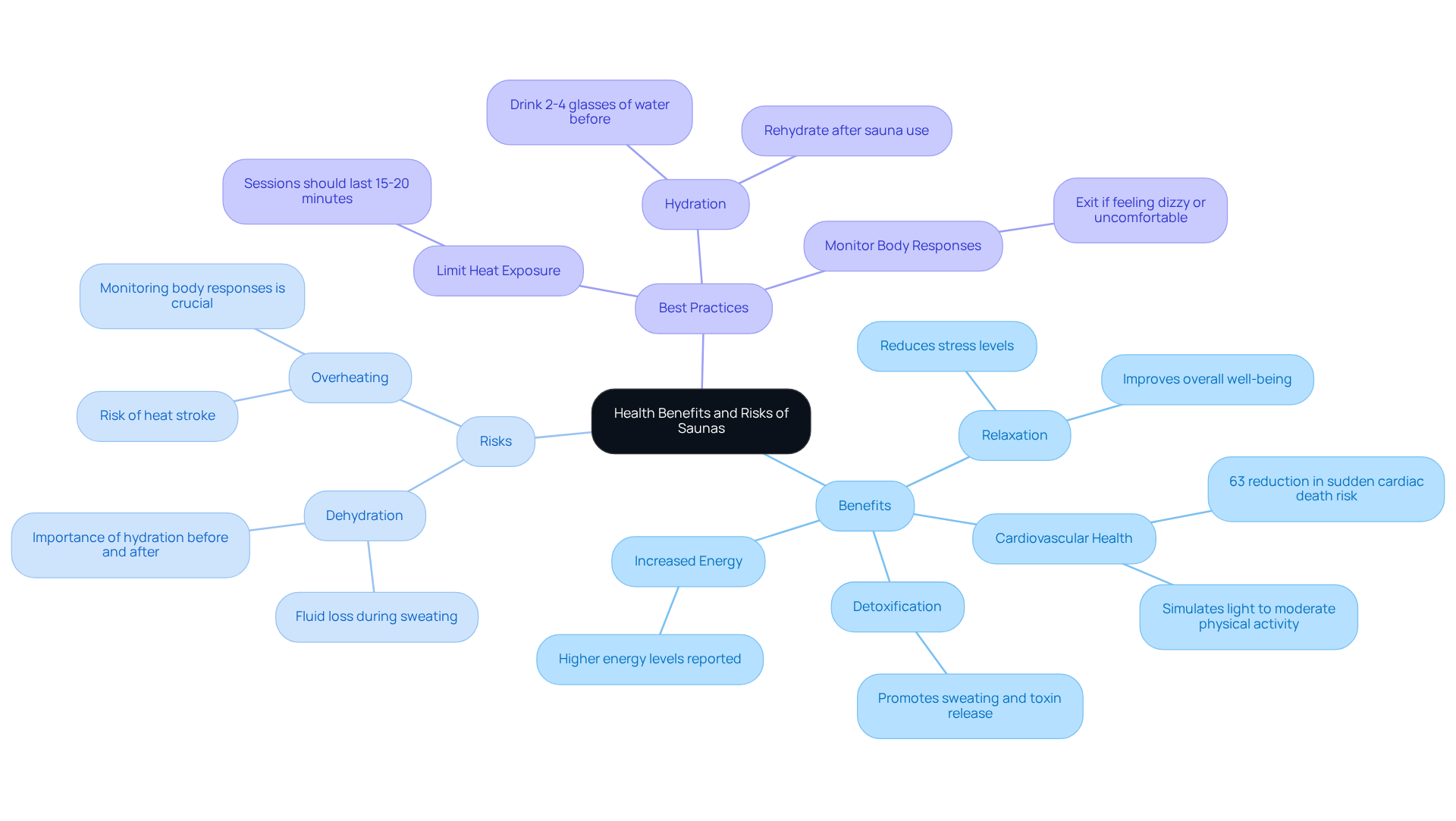 The central node represents the main topic. Each branch expands on specific aspects: benefits highlight positive effects, risks outline potential dangers, and best practices provide guidelines for safe use. The central node represents the main topic. Each branch expands on specific aspects: benefits highlight positive effects, risks outline potential dangers, and best practices provide guidelines for safe use.