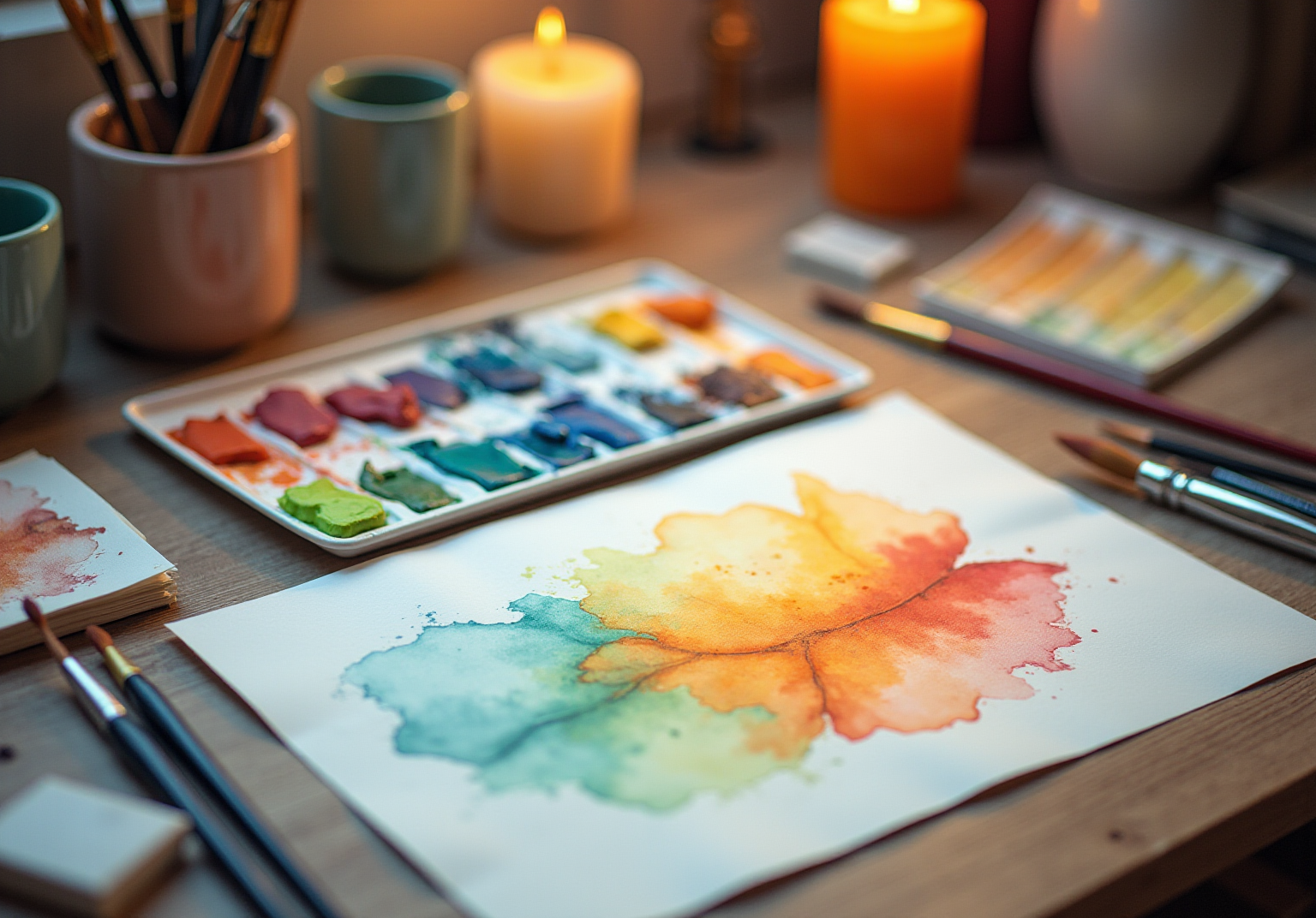 Beginner Watercolor Painting Process