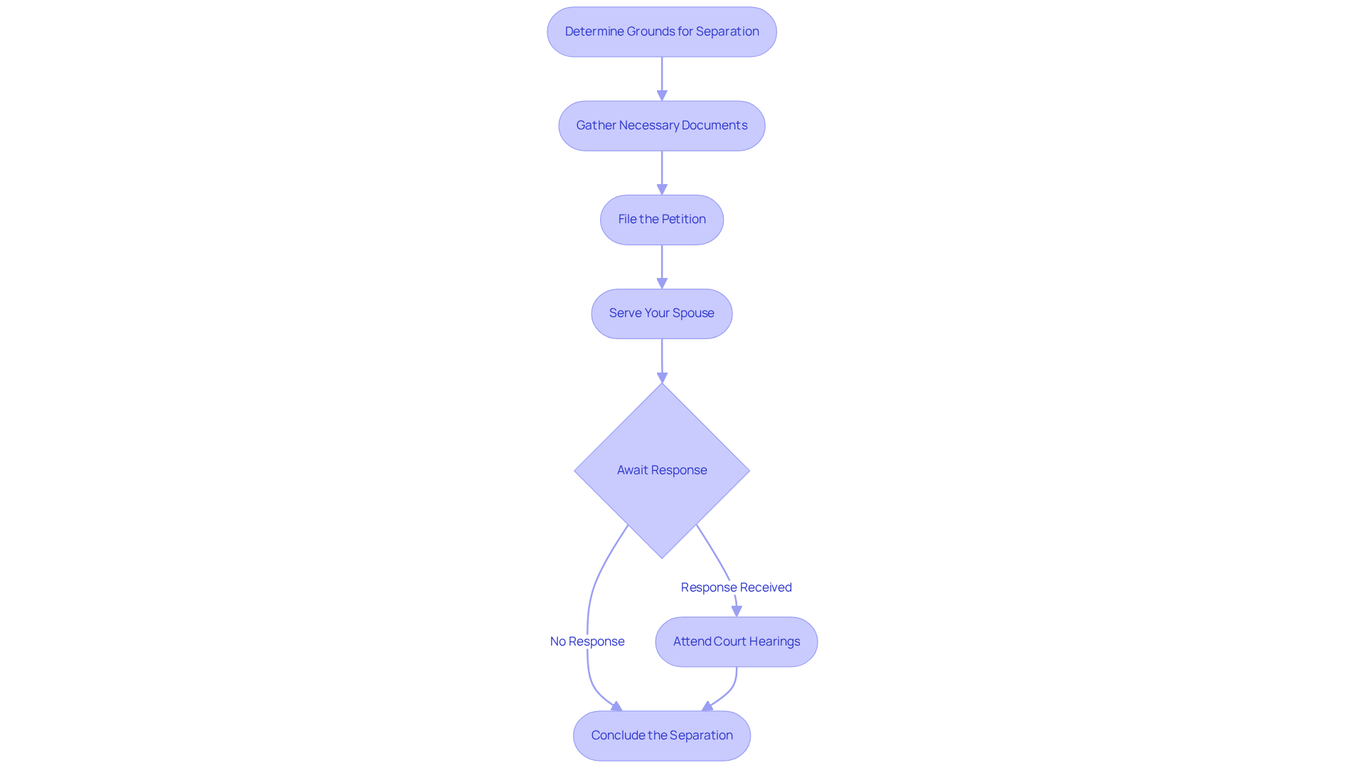 Each box represents a step in the divorce process. Follow the arrows to see how each step leads to the next, guiding you through the entire journey of separation. Each box represents a step in the divorce process. Follow the arrows to see how each step leads to the next, guiding you through the entire journey of separation.