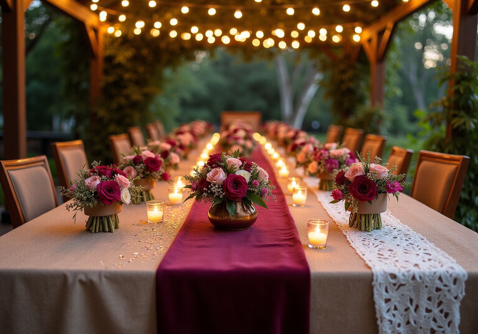 10 Stunning Table Runners for Round Tables at Weddings