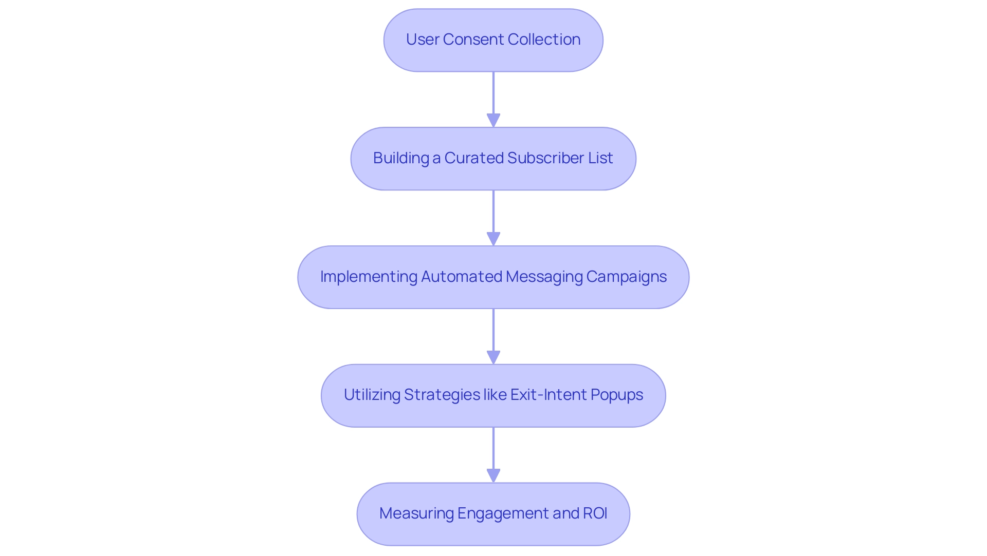 Each box represents a step in the email acquisition process, with arrows indicating the flow of actions leading to improved subscriber engagement and ROI.