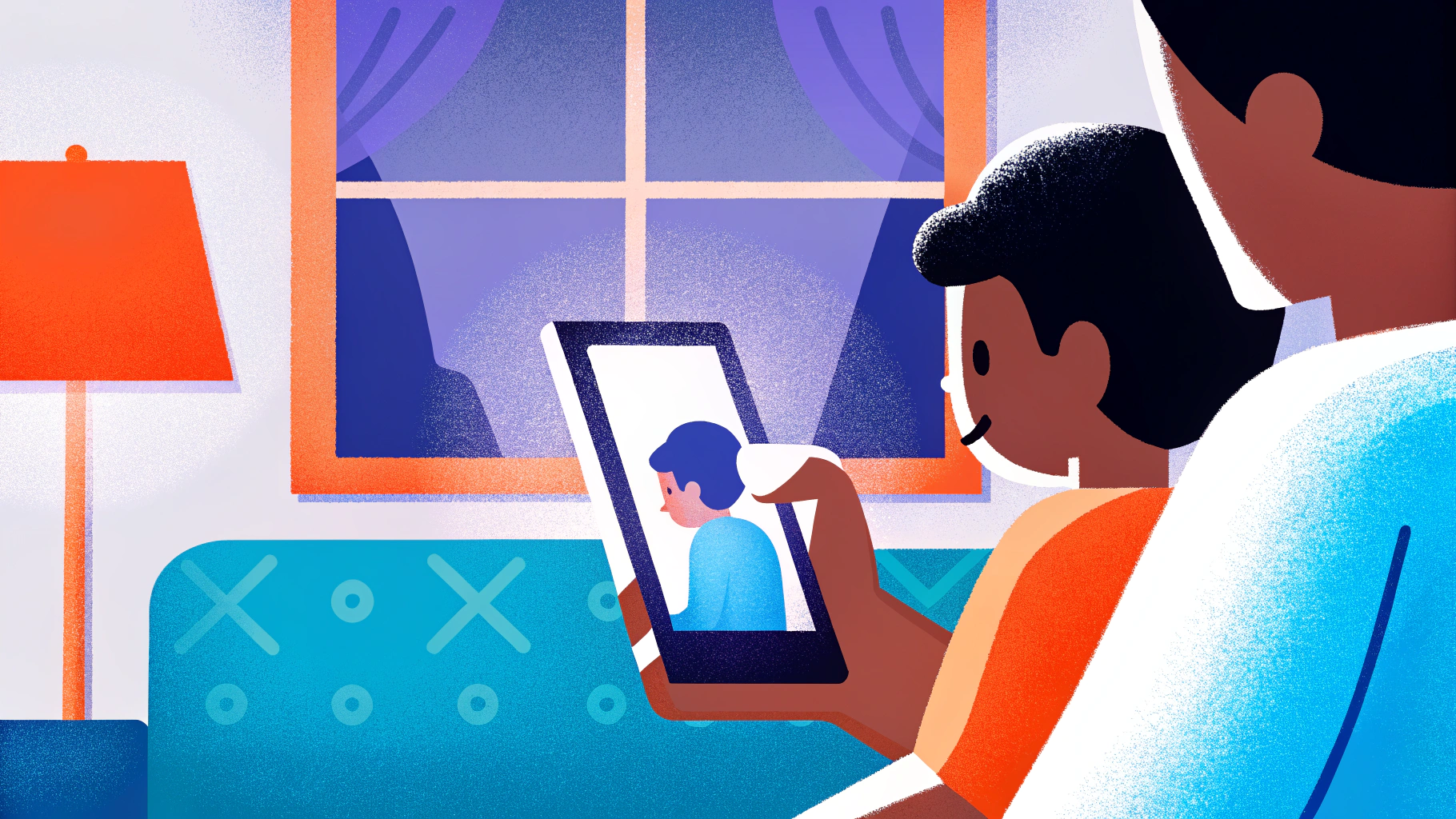 Guardian and Child Discussing Digital Safety