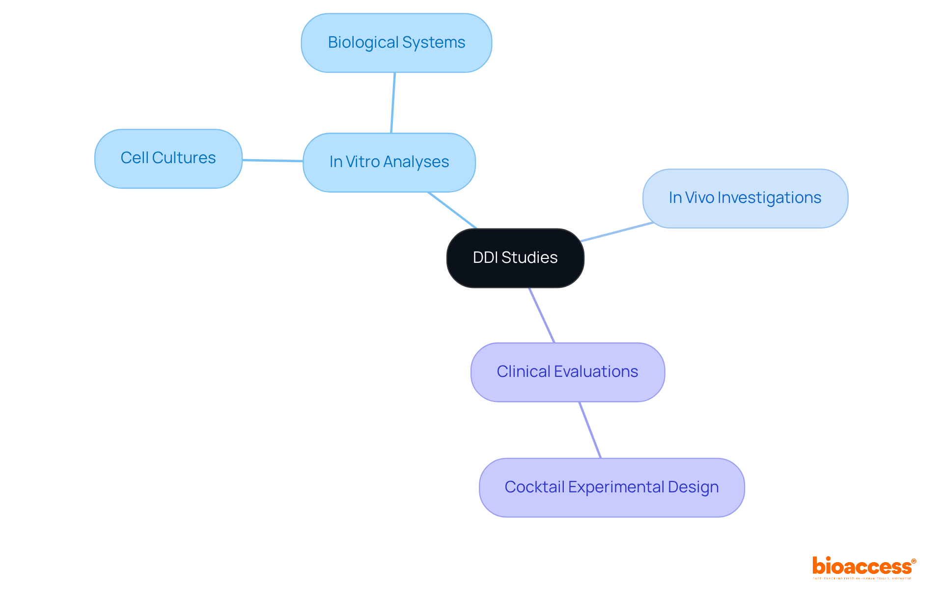 The central node represents DDI studies, with branches showing different methodologies. Each branch highlights specific aspects, helping you see how they connect and contribute to research. The central node represents DDI studies, with branches showing different methodologies. Each branch highlights specific aspects, helping you see how they connect and contribute to research.
