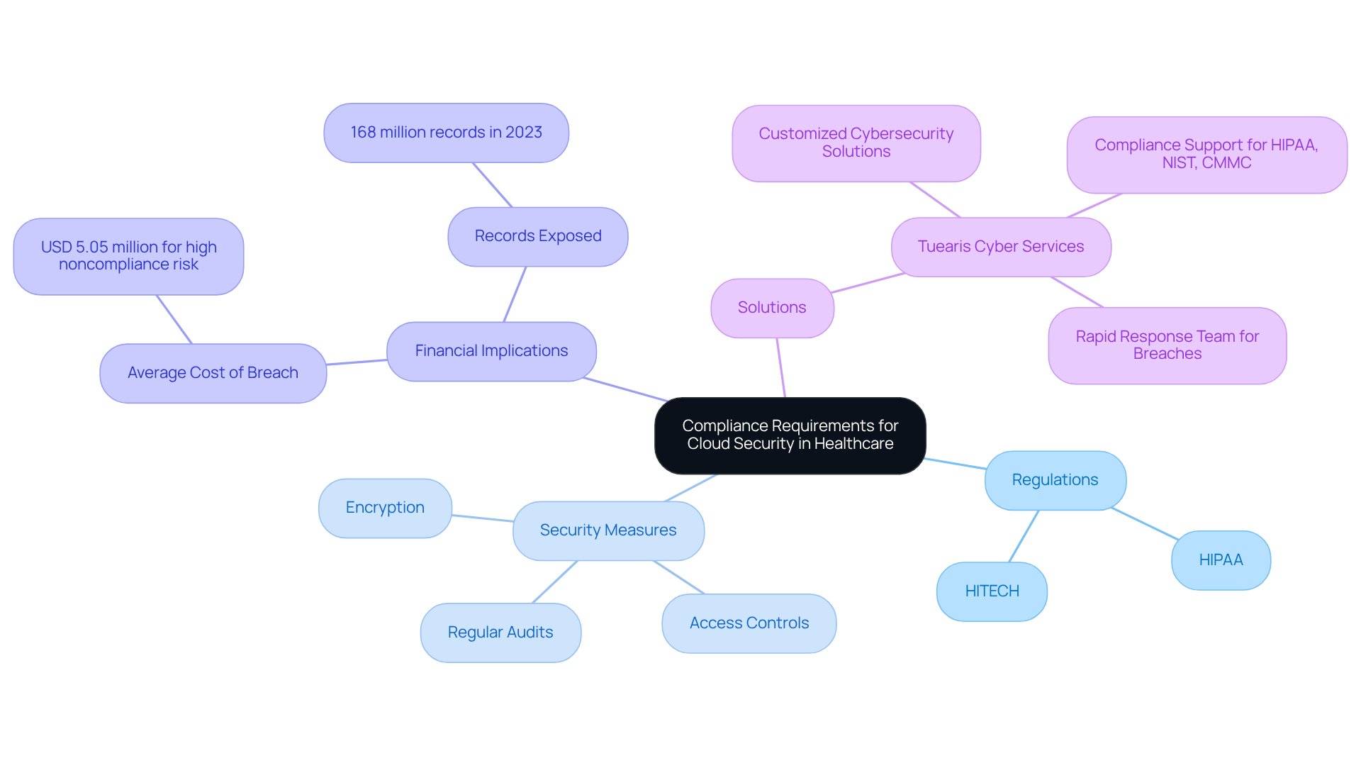 The central node represents the main topic, while branches show key areas of focus. Each sub-branch provides specific details related to that area, helping you see how everything connects in the context of healthcare compliance. The central node represents the main topic, while branches show key areas of focus. Each sub-branch provides specific details related to that area, helping you see how everything connects in the context of healthcare compliance.