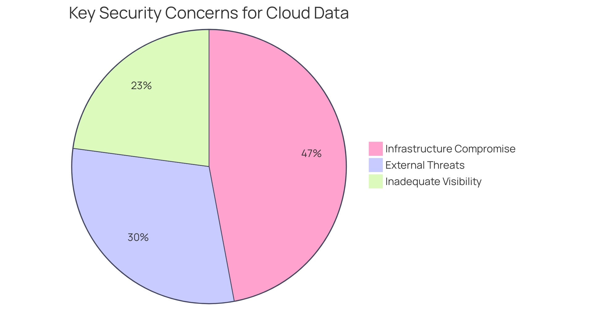 Each slice represents a key security concern, with its size corresponding to the percentage of security professionals highlighting that issue.