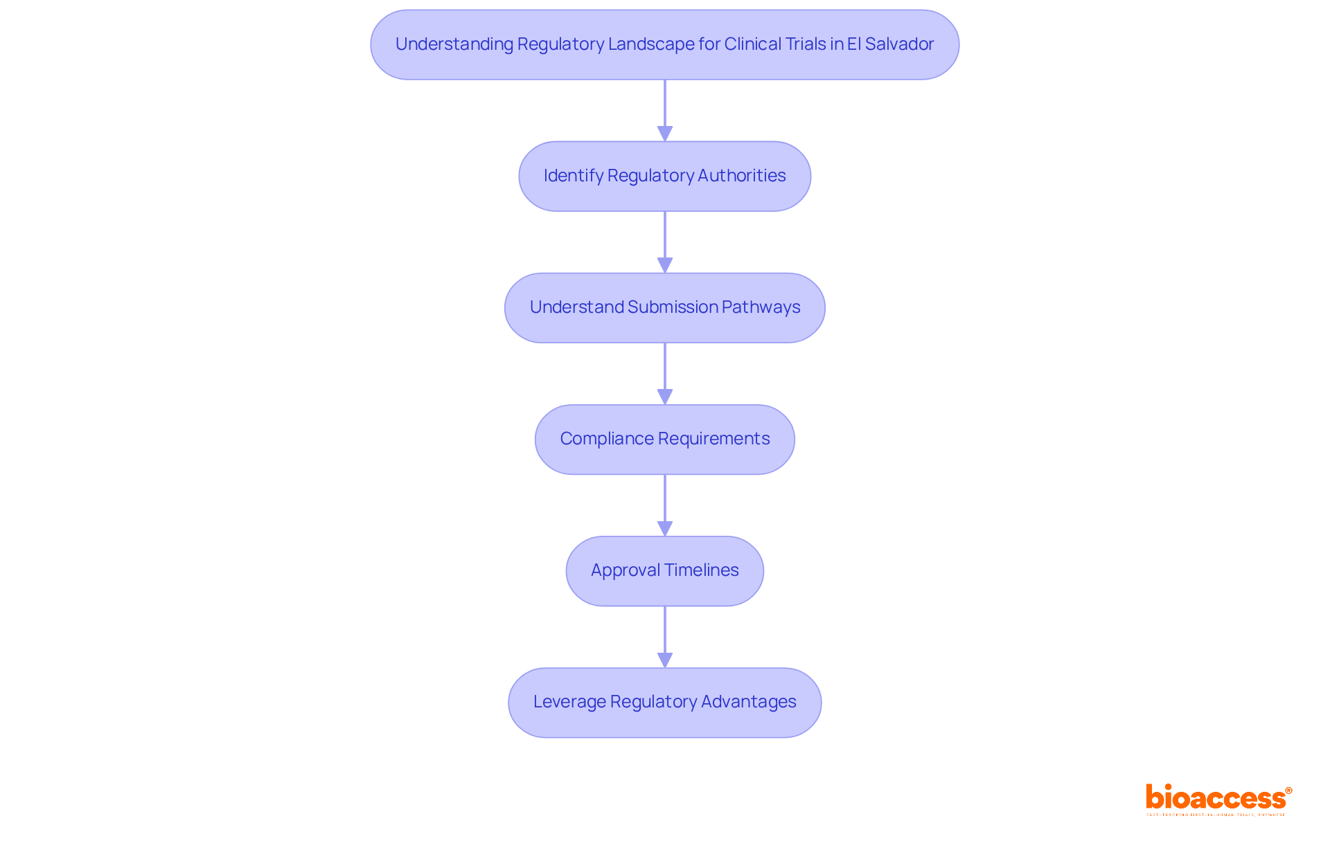 This flowchart outlines the steps researchers need to follow to navigate the regulatory landscape for clinical trials in El Salvador. Each box represents a key step in the process, and the arrows show how they connect. Start at the top and follow the flow down to understand how to successfully conduct a clinical trial.