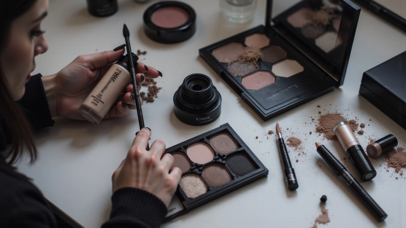 Light Goth Makeup Preparation