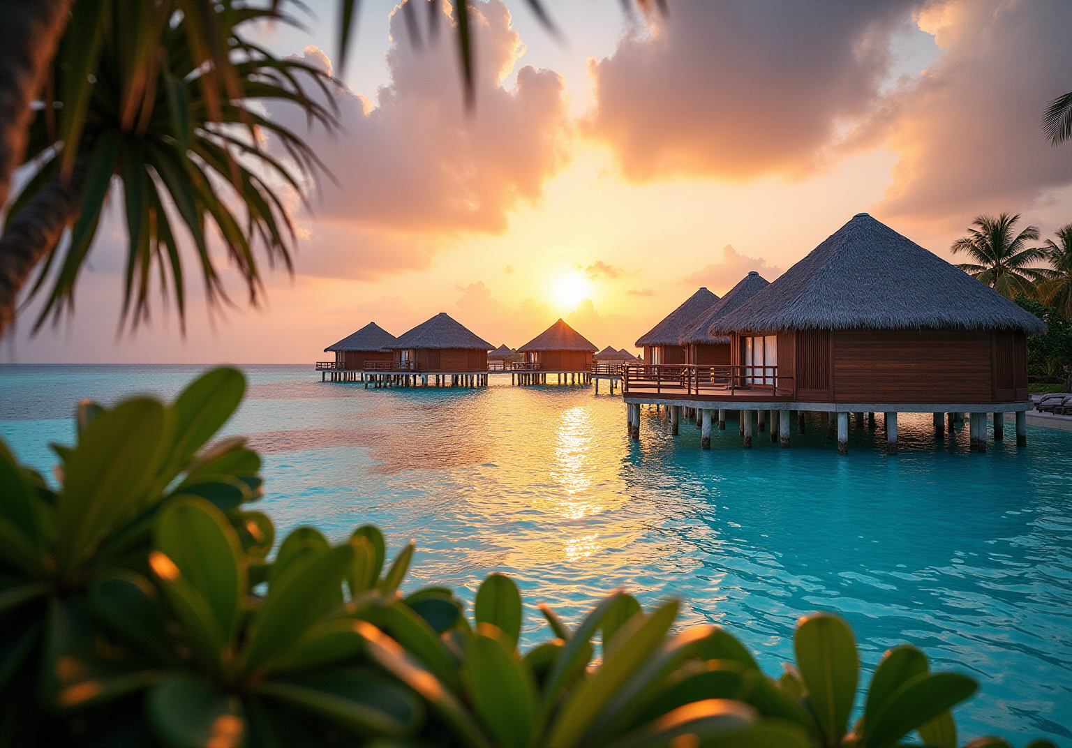 Luxurious Maldives Sunset