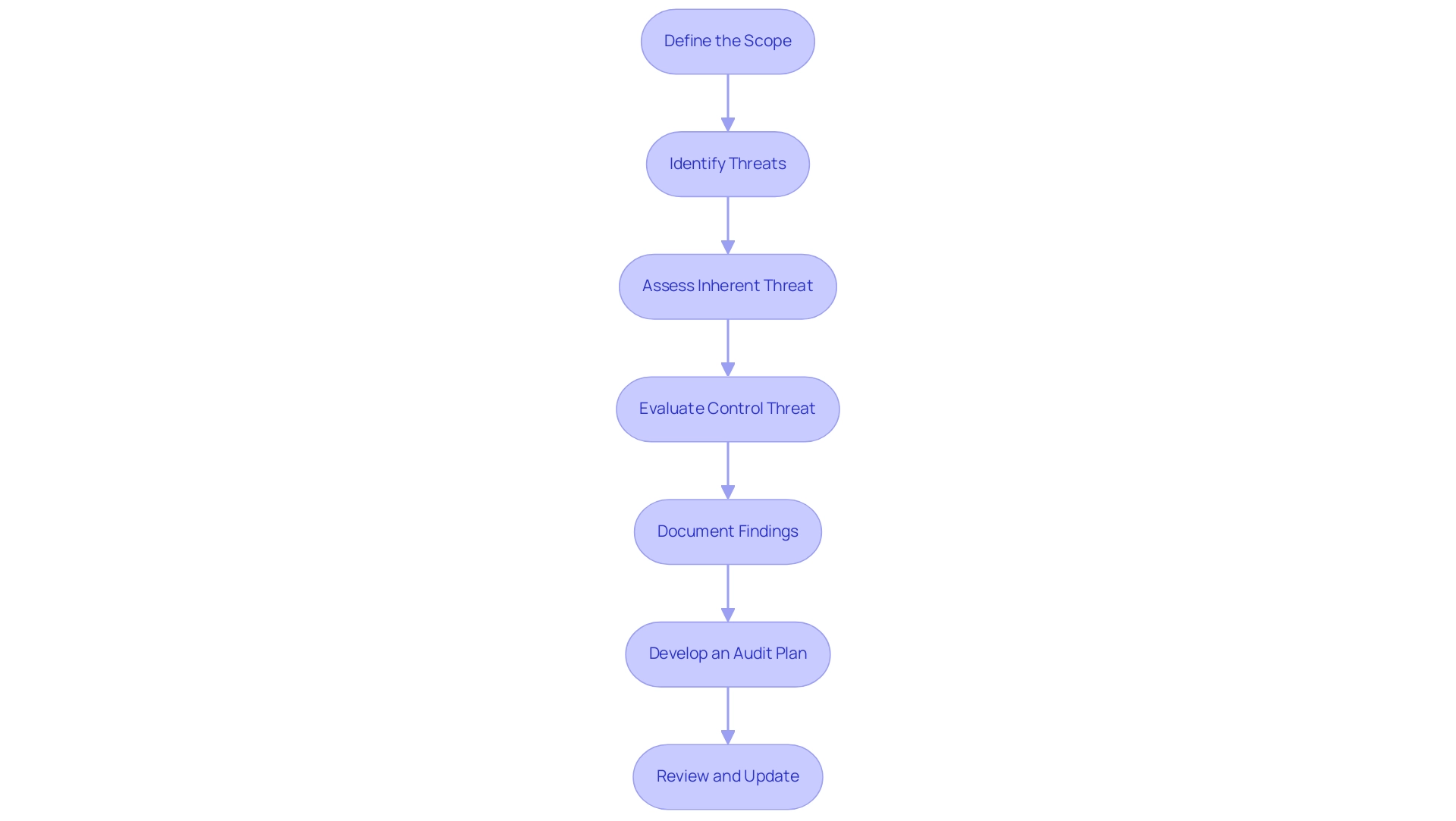 Each box represents a step in the risk assessment process, and the arrows indicate the sequential flow from one step to the next.