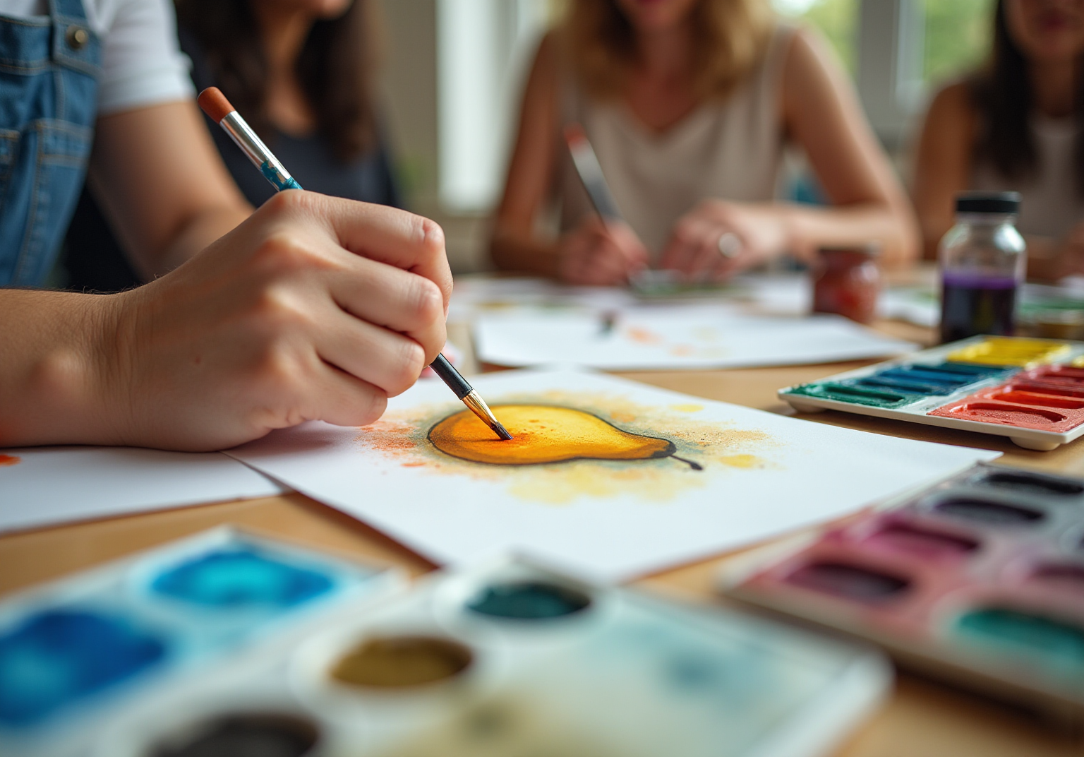 Vibrant Watercolor Community in Action Vibrant Watercolor Community in Action