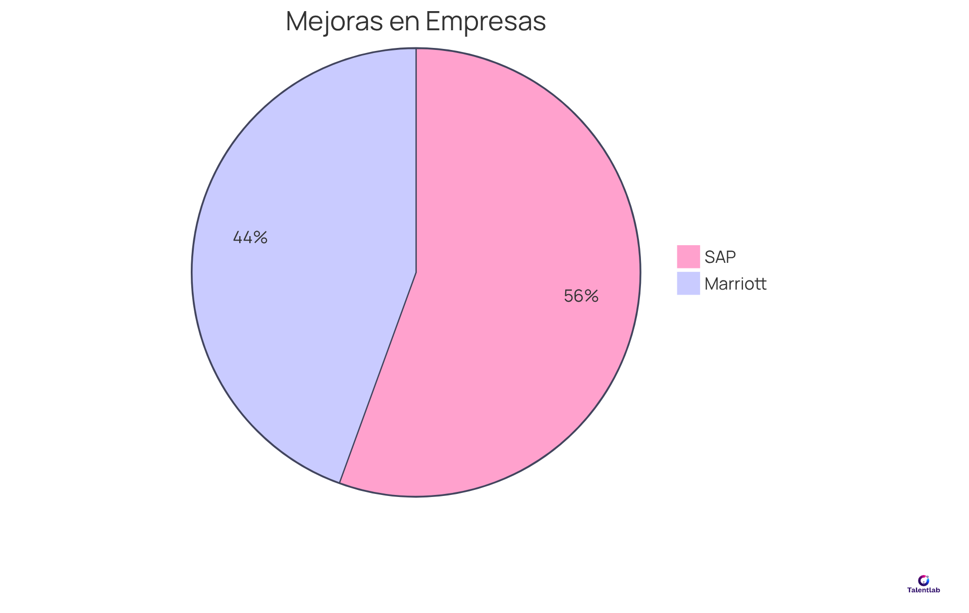 Cada sección del gráfico representa el porcentaje de mejora en satisfacción y productividad de las empresas que han utilizado las evaluaciones de Talentlab. Un mayor tamaño de la sección indica un mayor impacto positivo. Cada sección del gráfico representa el porcentaje de mejora en satisfacción y productividad de las empresas que han utilizado las evaluaciones de Talentlab. Un mayor tamaño de la sección indica un mayor impacto positivo.