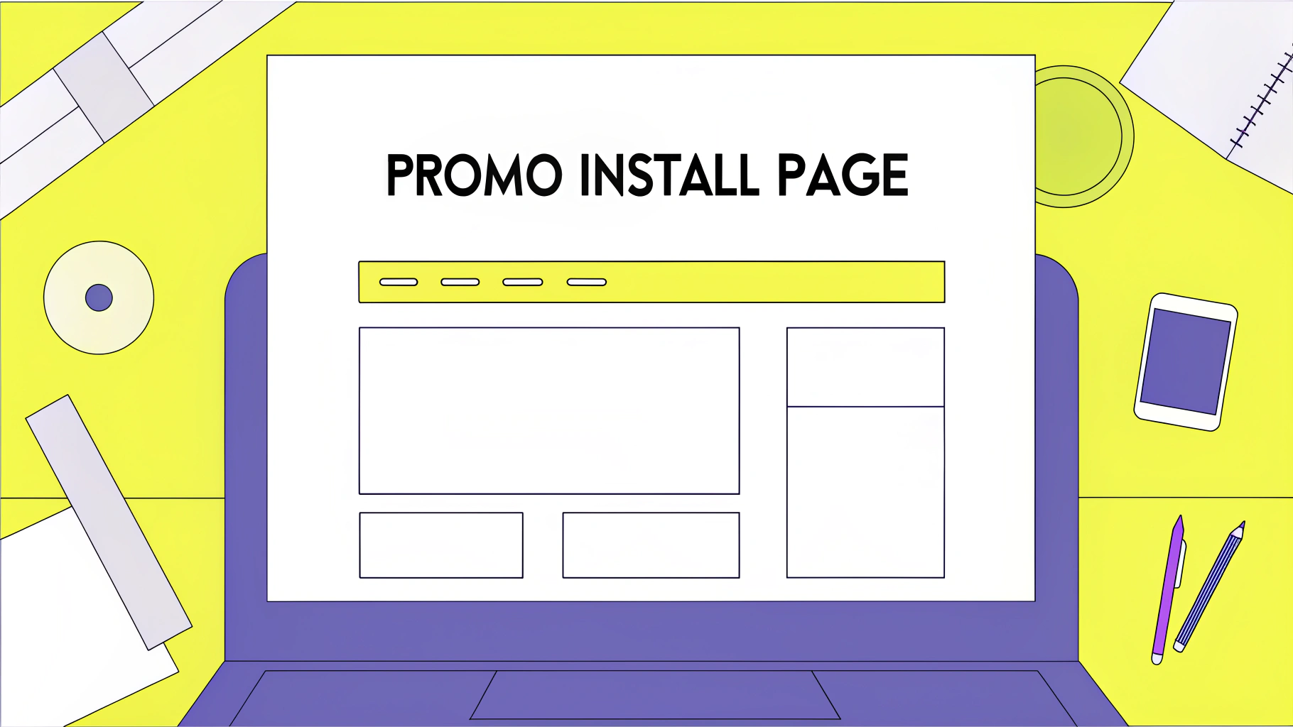Engaging Promo Install Page in a Digital Workspace