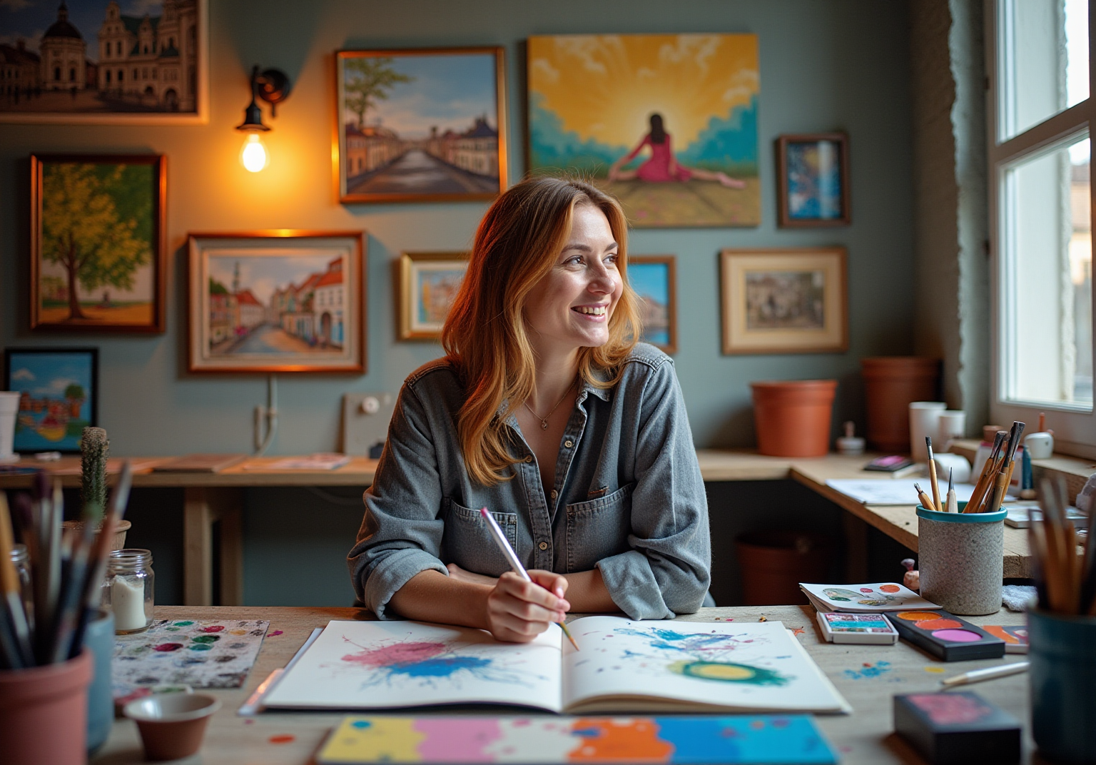 Swain: Artist in Her Creative Workspace