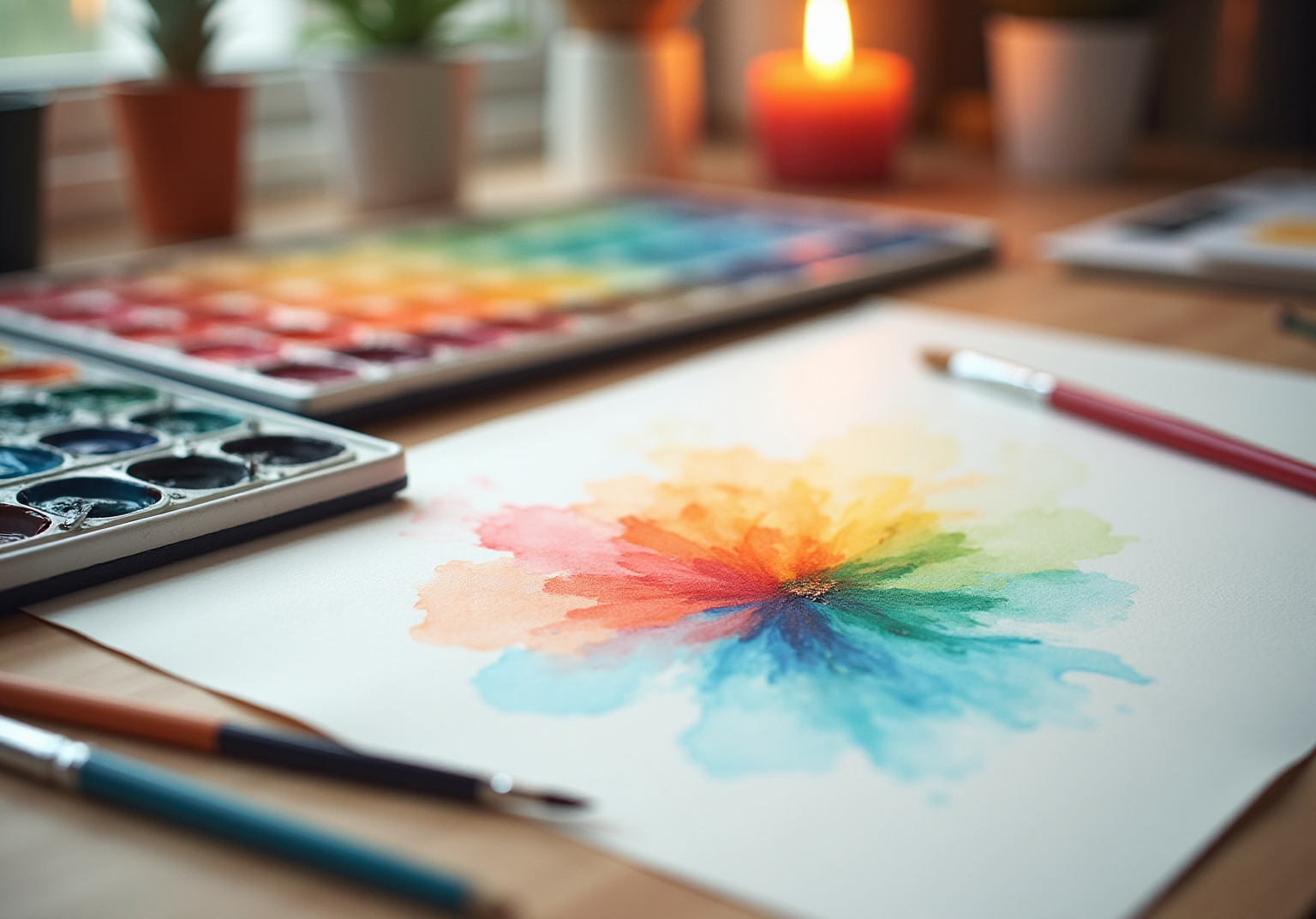 Creative Workspace with Arches Watercolor Paper