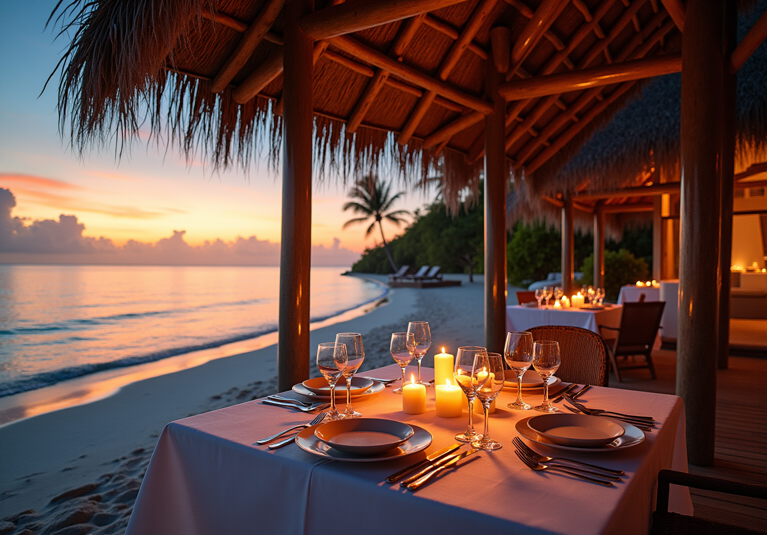 Romantic Honeymoon Dinner on the Beach