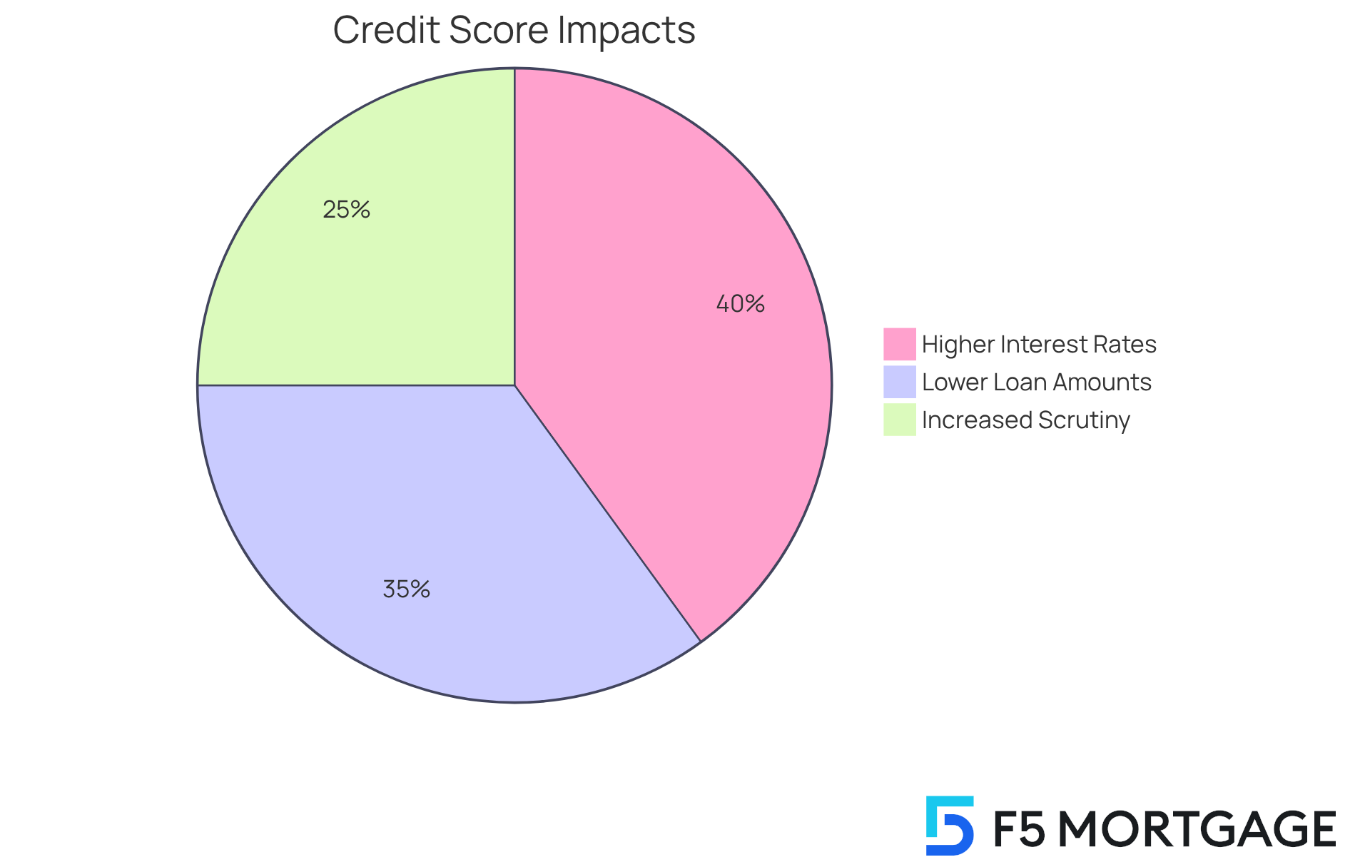 Each slice represents how much each factor is impacted by your credit score. A larger slice means a bigger impact on your loan experience — the more you know, the better you can prepare!