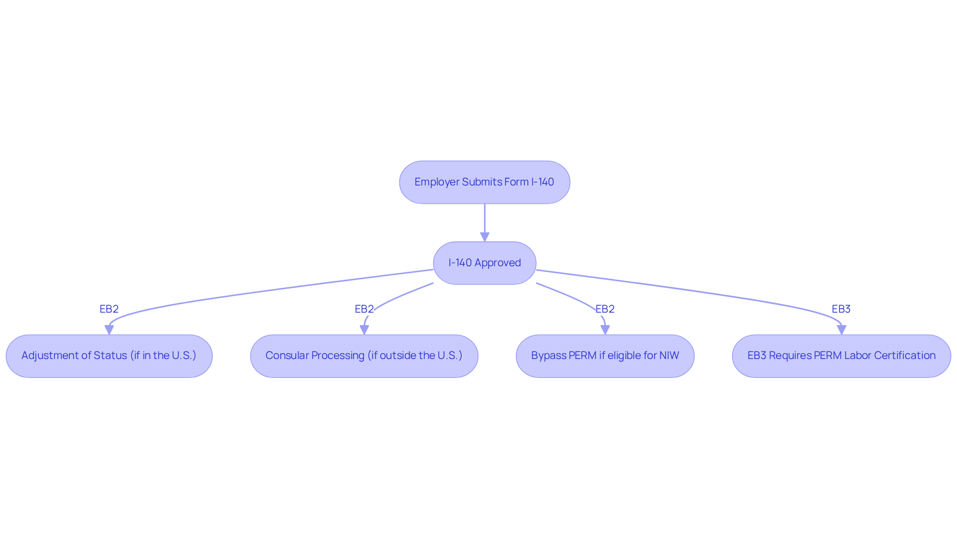 Follow the arrows to see how each step leads to the next in the visa application journey. The boxes represent different actions, and the branches indicate your options based on your situation.