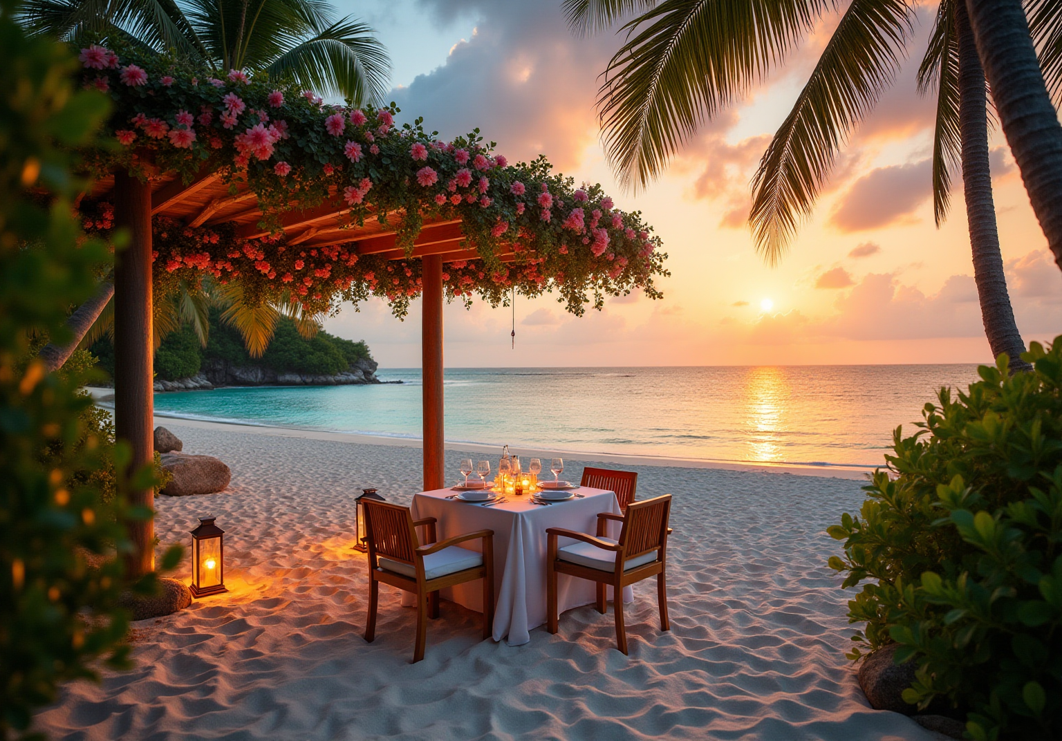 Idyllic Beach at Maafushivaru Maldives