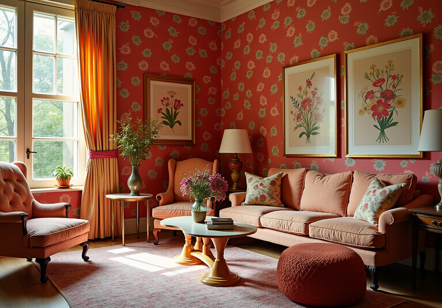 Inviting Interior with Repeating Patterns Inviting Interior with Repeating Patterns