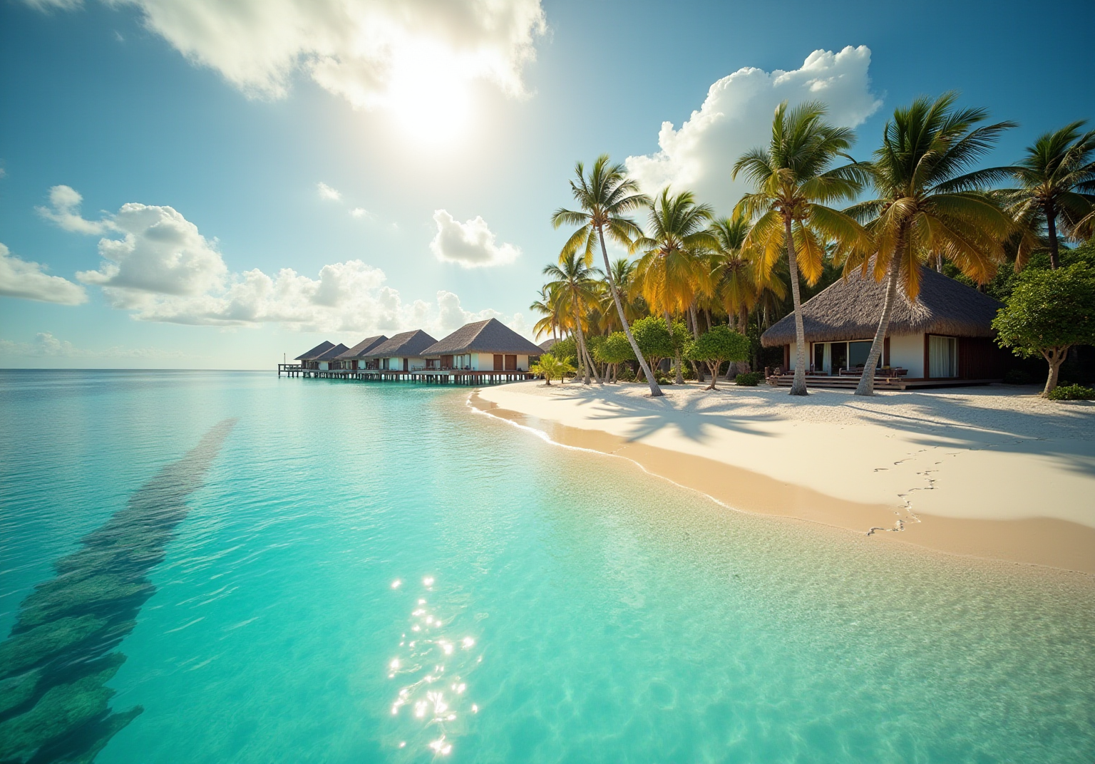 Idyllic Maldives Beach Paradise