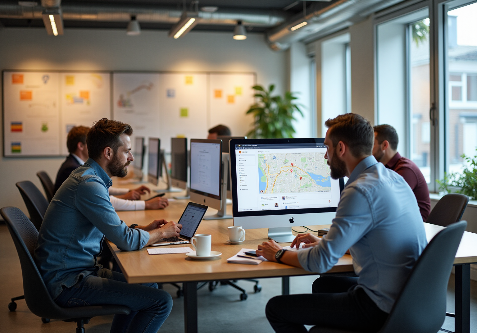 Optimizing Google Business Profiles in a Modern Office