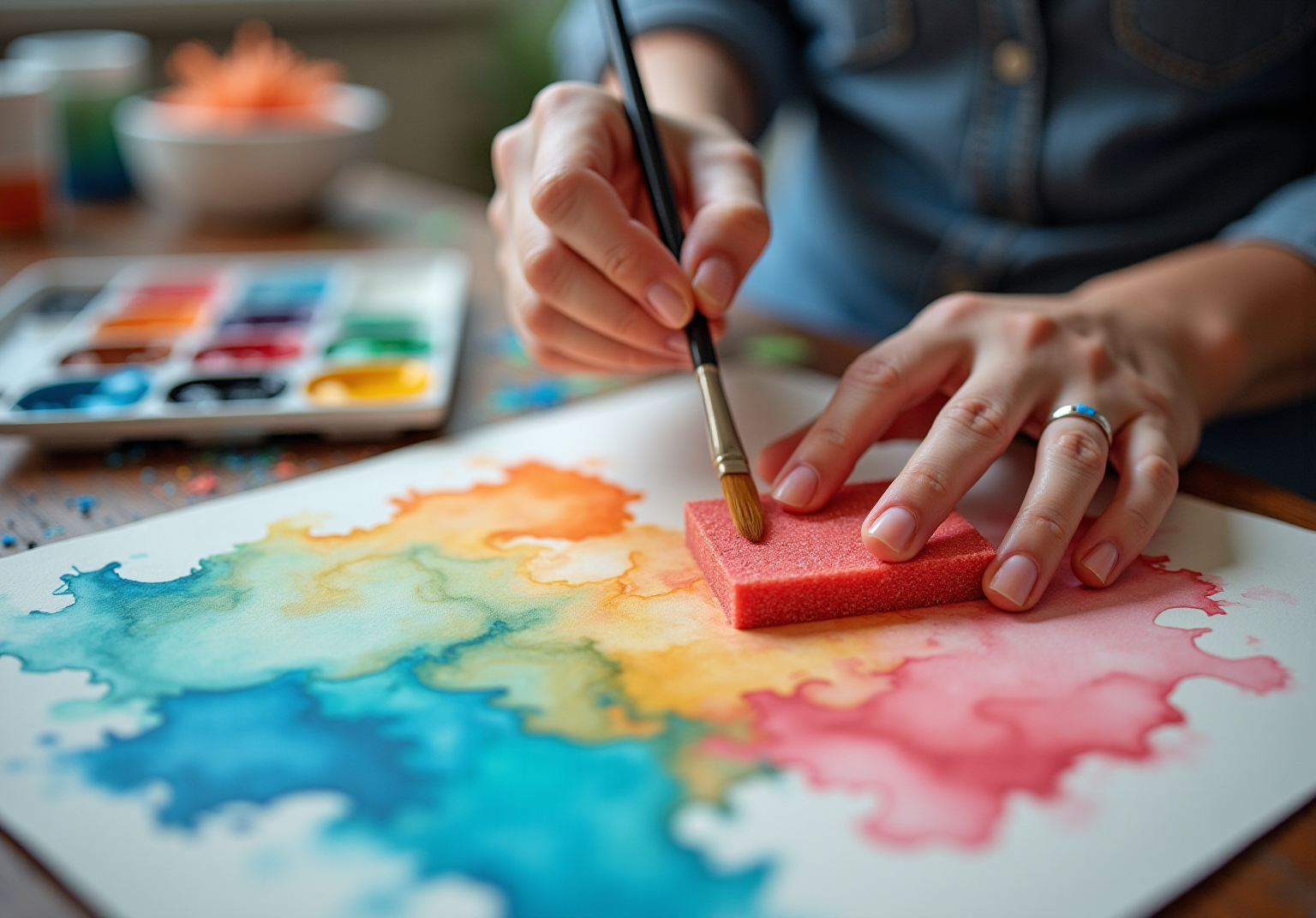 Creative Expression in Watercolor Abstract Art Creative Expression in Watercolor Abstract Art
