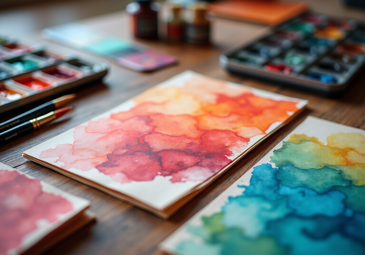 Artistic Workspace for Greeting Card Design Artistic Workspace for Greeting Card Design