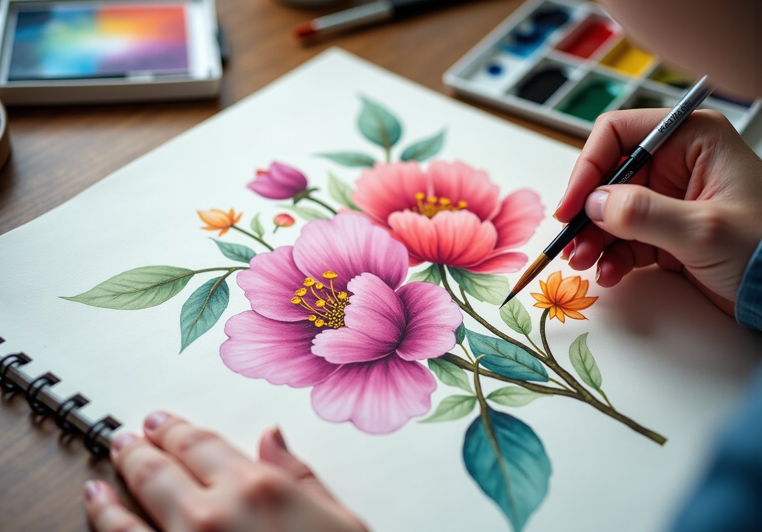 Artistic Techniques in Floral Watercolor Illustration Artistic Techniques in Floral Watercolor Illustration