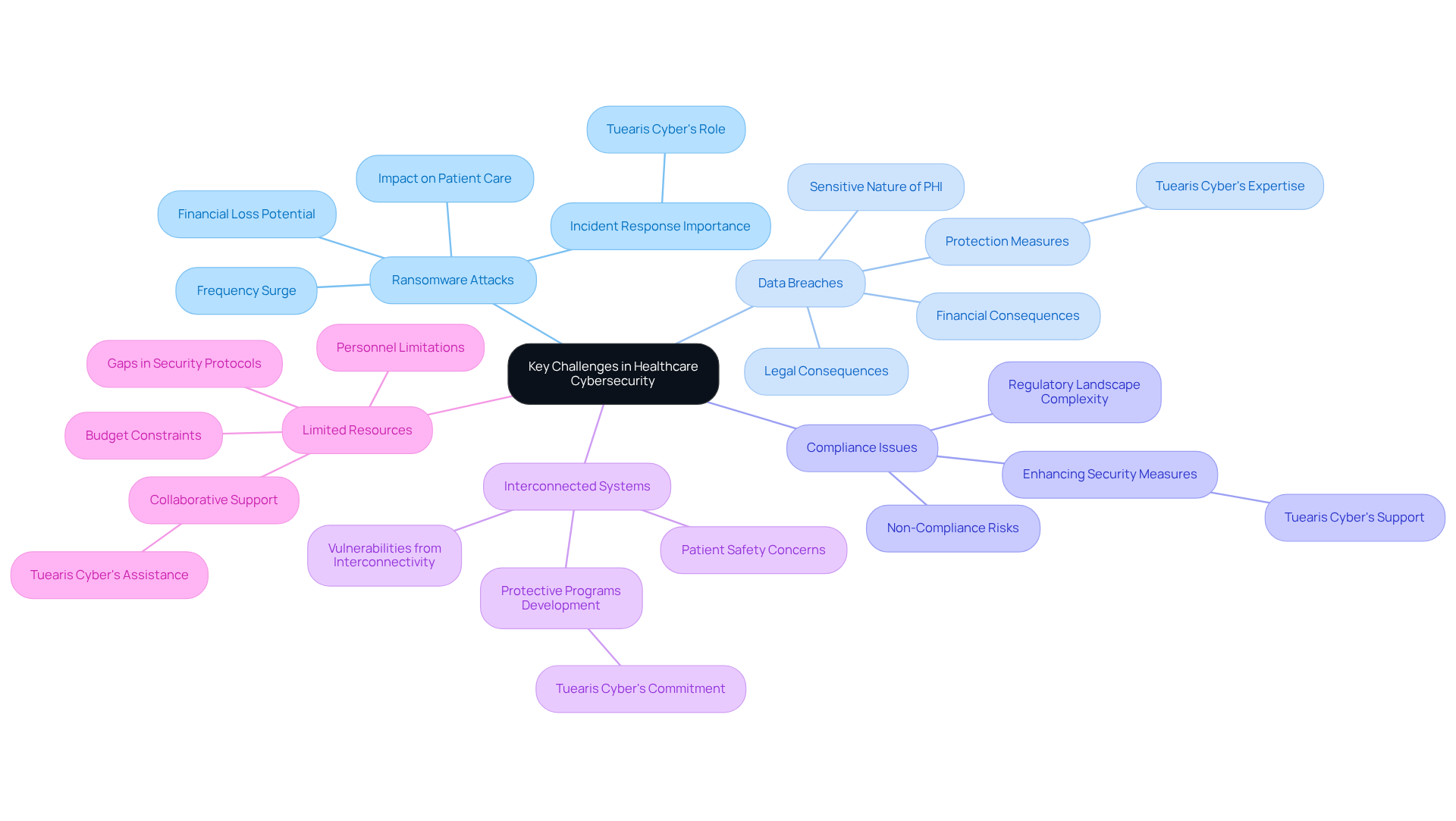 The central node represents the main topic, while each branch highlights a specific challenge. Sub-branches provide additional details about each challenge, helping you understand the complexities involved. The central node represents the main topic, while each branch highlights a specific challenge. Sub-branches provide additional details about each challenge, helping you understand the complexities involved.