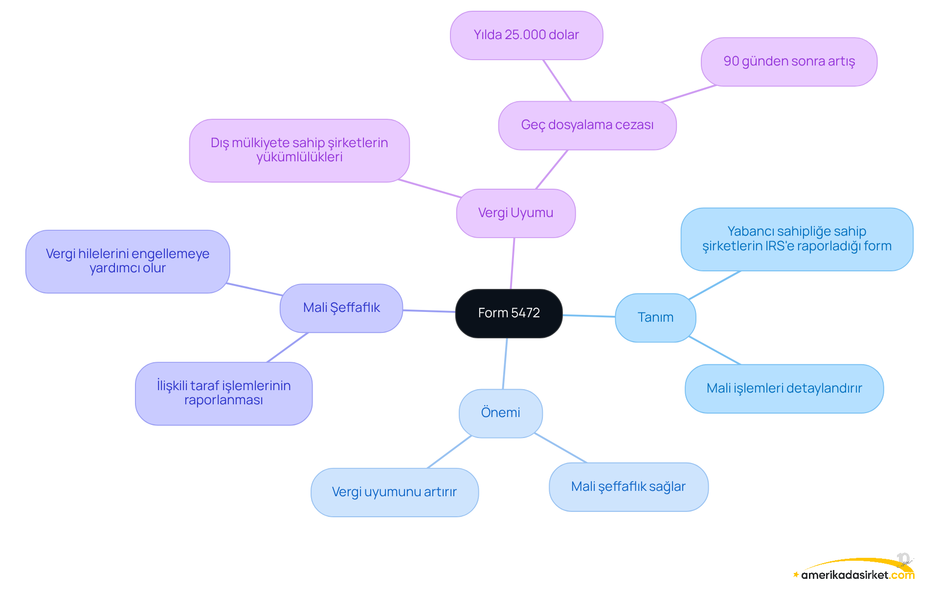 Merkezde Form 5472 var. Dallar, formun tanımını, önemini ve ilgili konuları gösteriyor. Her dal, formun farklı yönlerini anlamanıza yardımcı olacak.