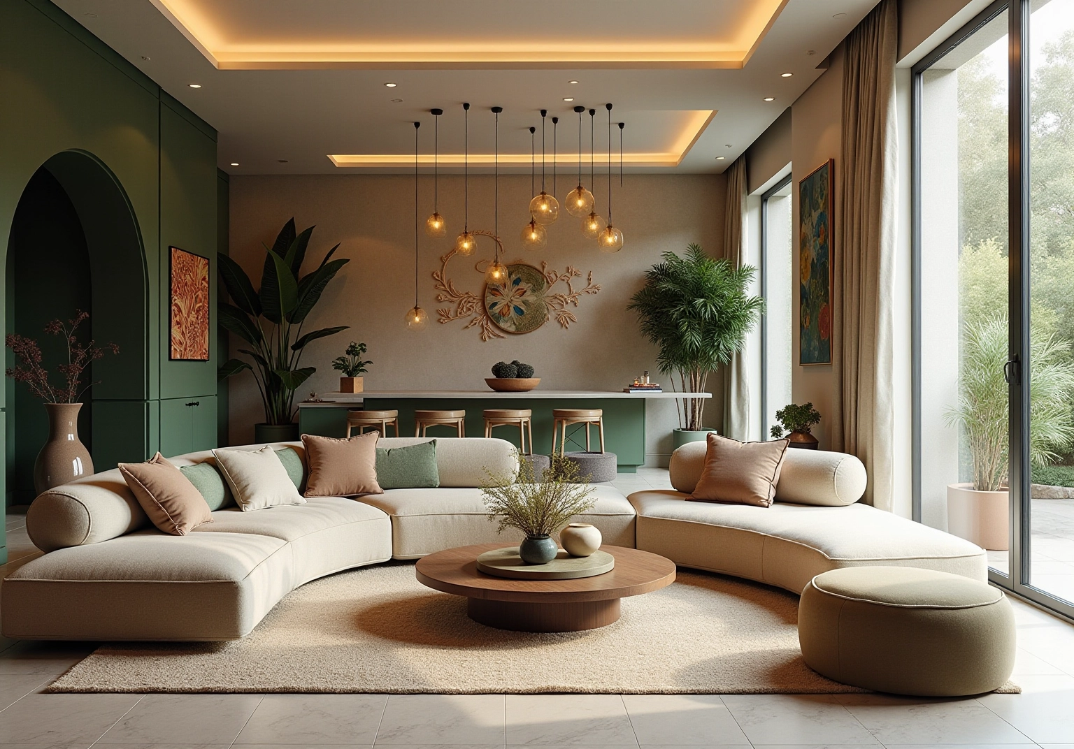 Modern Art Nouveau Living Space