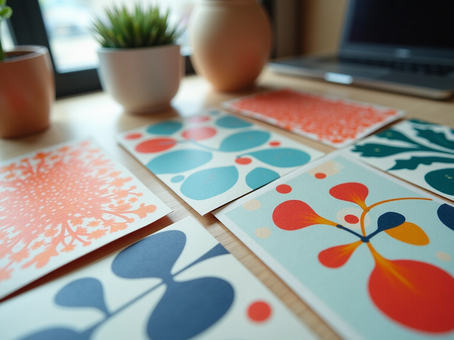 Modern Holiday Card Designs with Abstract Patterns