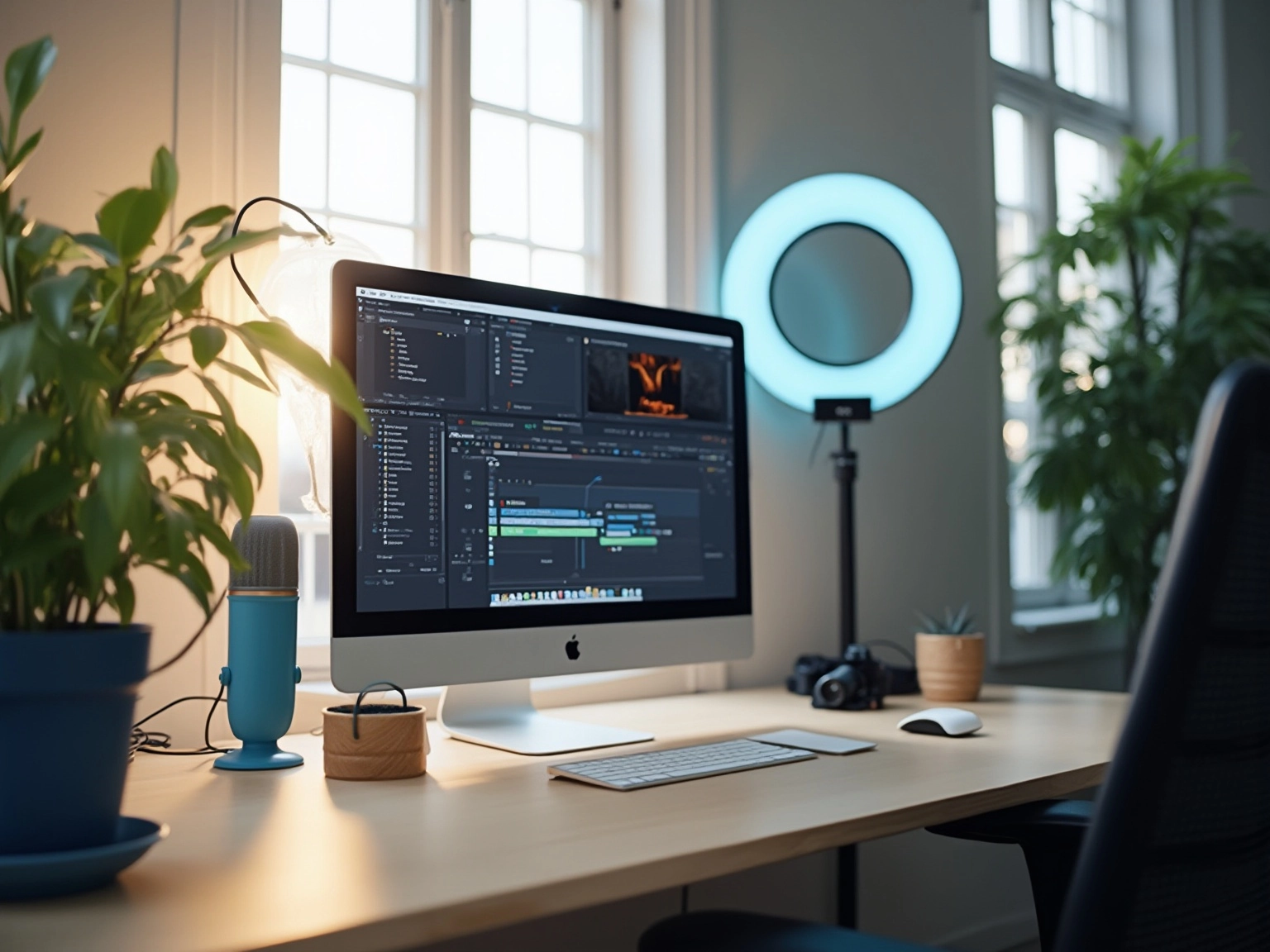 Modern Workspace for Video Production