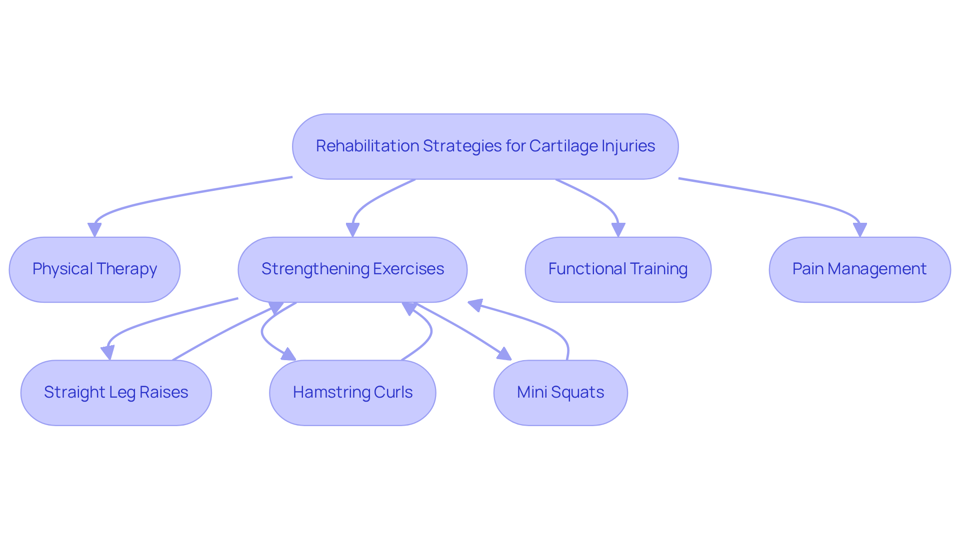 This flowchart outlines the key strategies for recovering from a cartilage injury. Each box represents a crucial component of the rehabilitation process, and the arrows show how they connect and support each other in the journey to recovery.