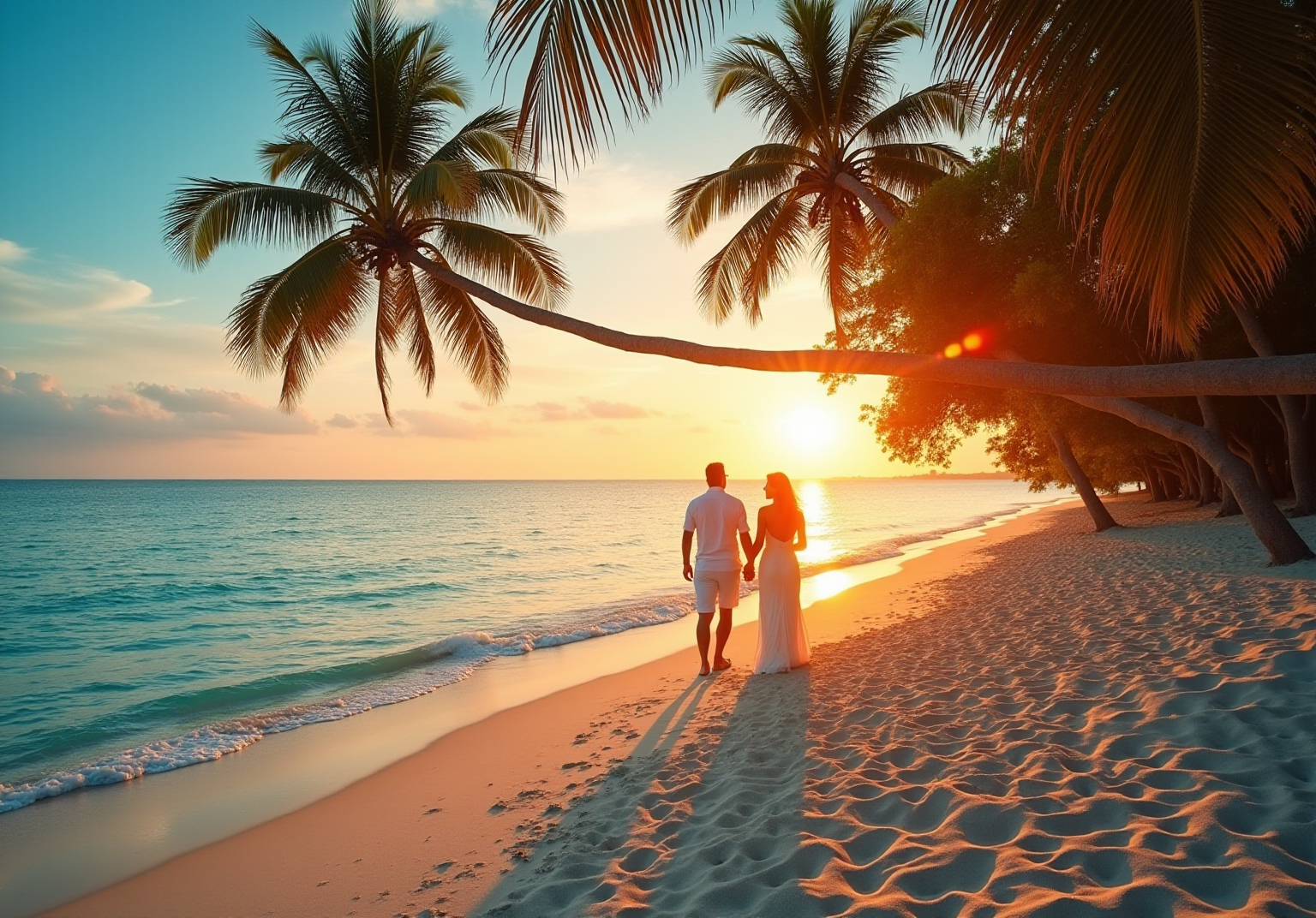 Romantic Maldives Honeymoon at Sunset
