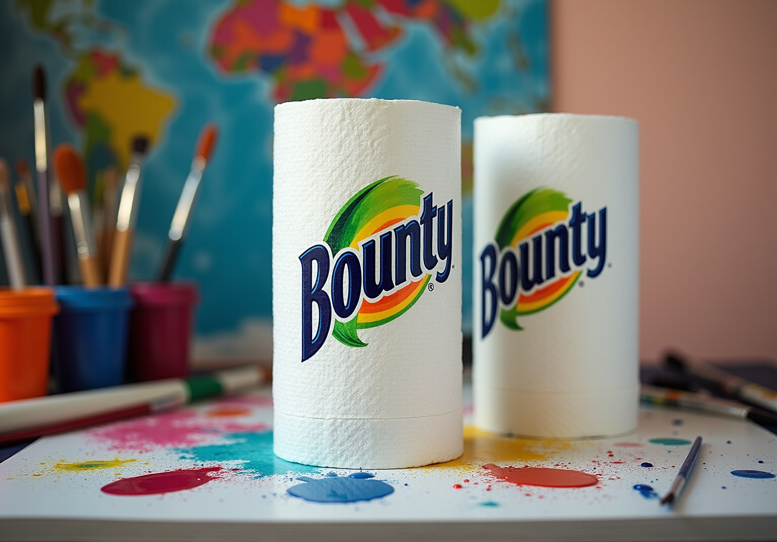 Bounty Paper Towels in an Artist's Studio Bounty Paper Towels in an Artist's Studio