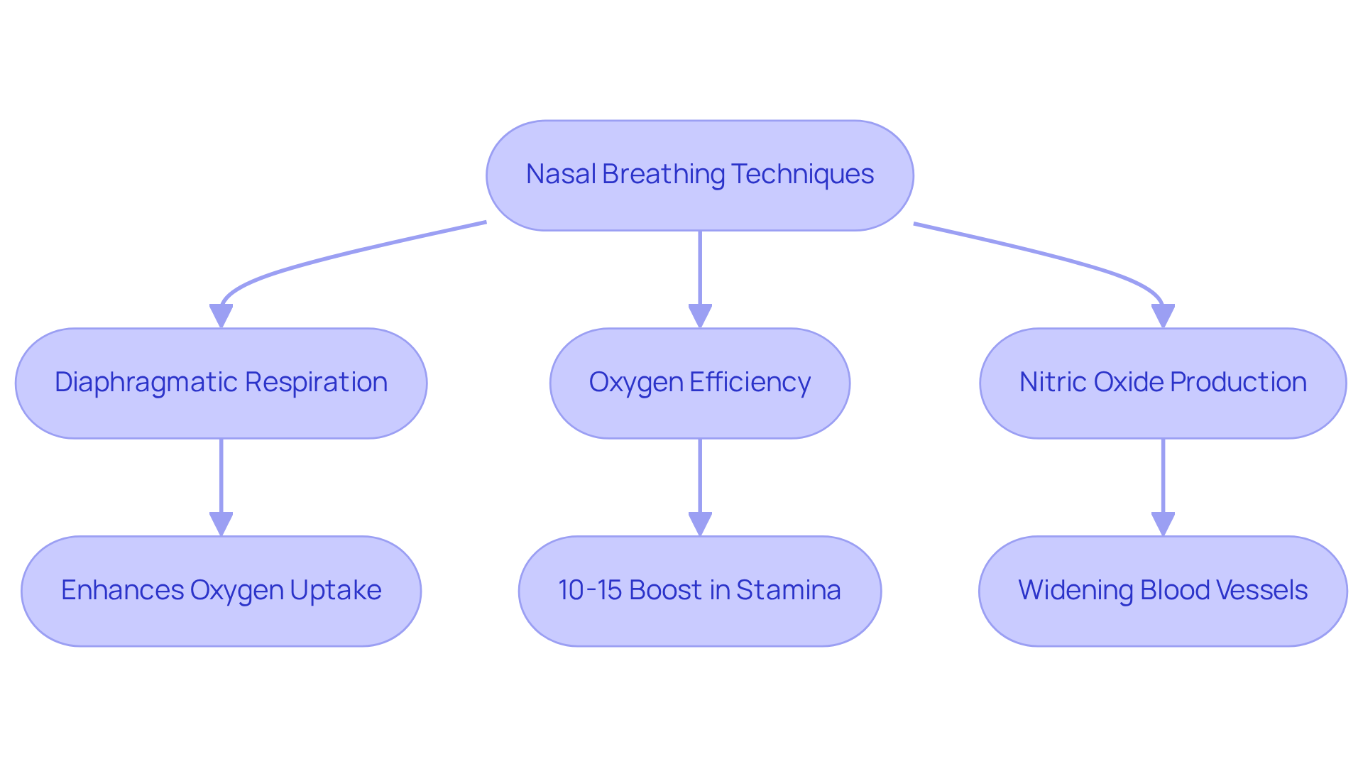 This flowchart illustrates how different nasal breathing techniques contribute to improved athletic performance. Follow the arrows to see how each technique leads to specific benefits, helping athletes understand the importance of integrating these methods into their training. This flowchart illustrates how different nasal breathing techniques contribute to improved athletic performance. Follow the arrows to see how each technique leads to specific benefits, helping athletes understand the importance of integrating these methods into their training.