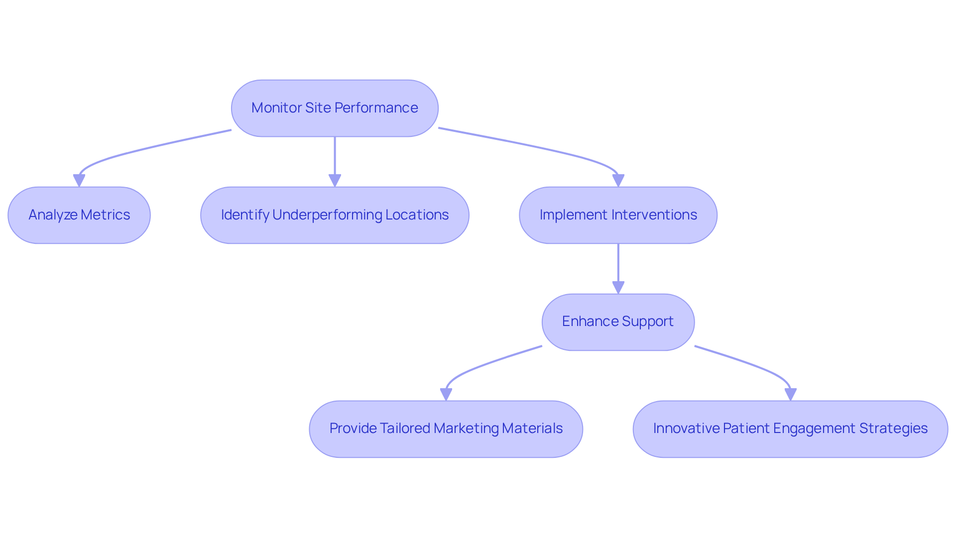 Follow the arrows to see how sponsors monitor performance and adapt strategies. Each step shows what actions are taken based on the data collected.