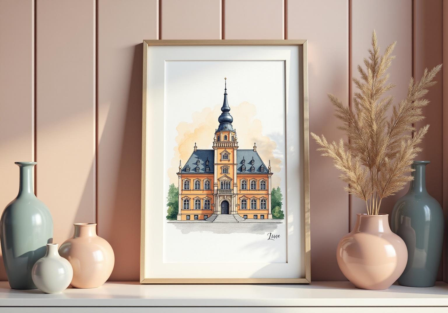 Custom Watercolor Illustration Inspired by Vienna