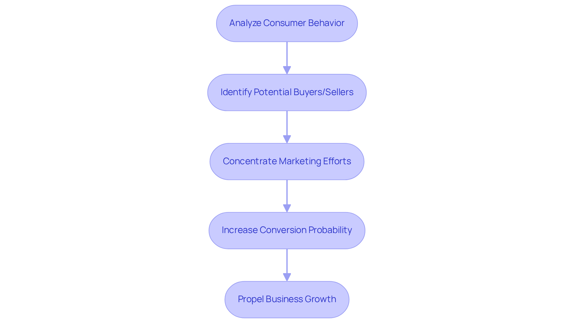Each step in the flowchart represents a crucial part of the process. Follow the arrows to understand how analyzing data leads to better marketing strategies and ultimately more successful conversions. Each step in the flowchart represents a crucial part of the process. Follow the arrows to understand how analyzing data leads to better marketing strategies and ultimately more successful conversions.