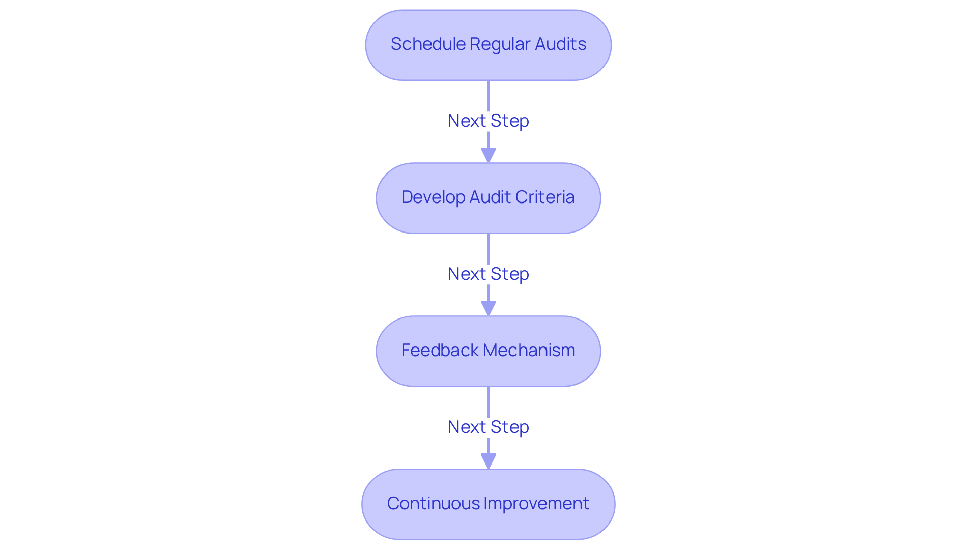 Each box represents a step in the audit process. Follow the arrows to see how each step builds on the previous one, leading to improved documentation quality and compliance.