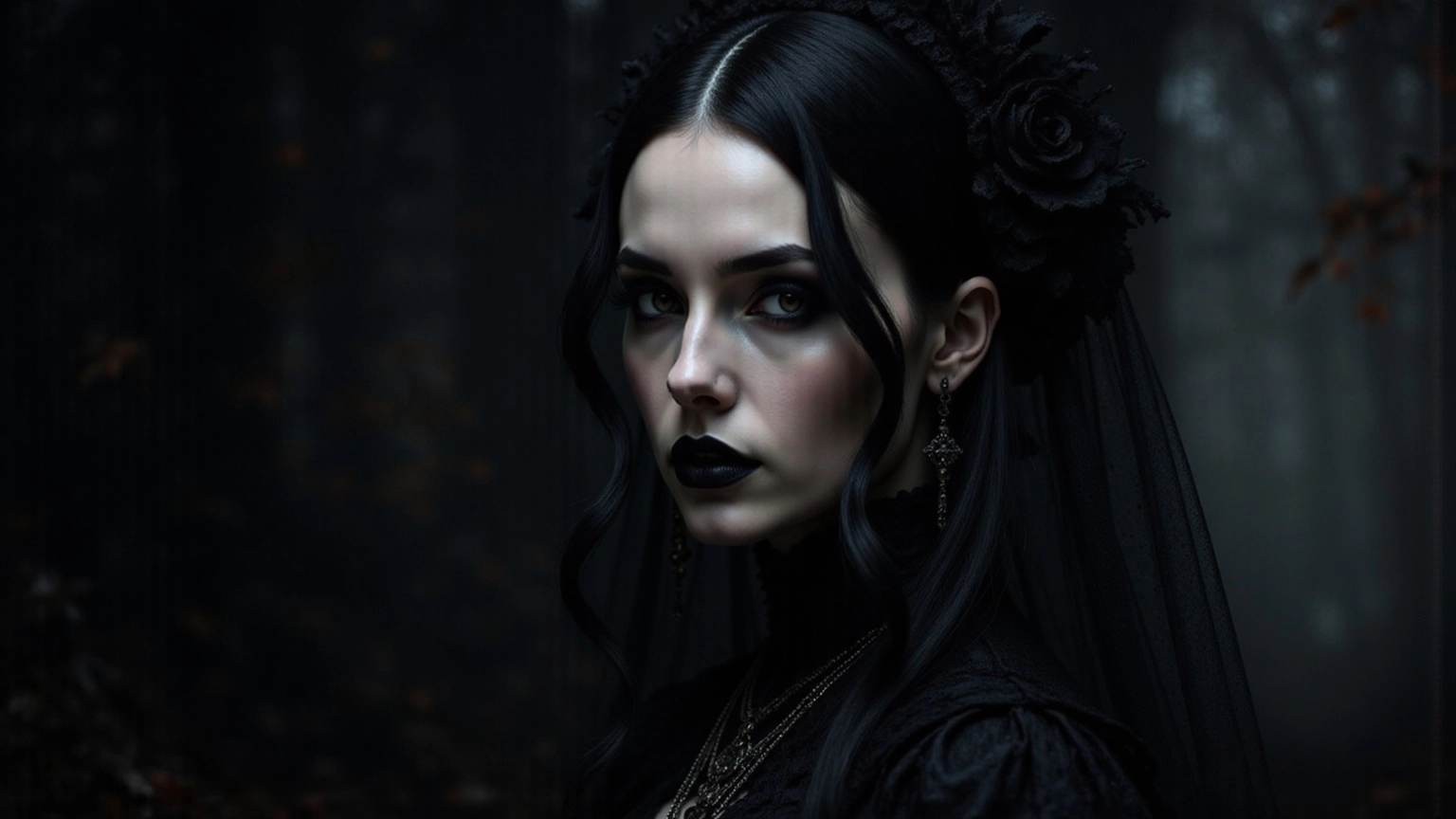 Mysterious Elegance with Shadow Veil Layers