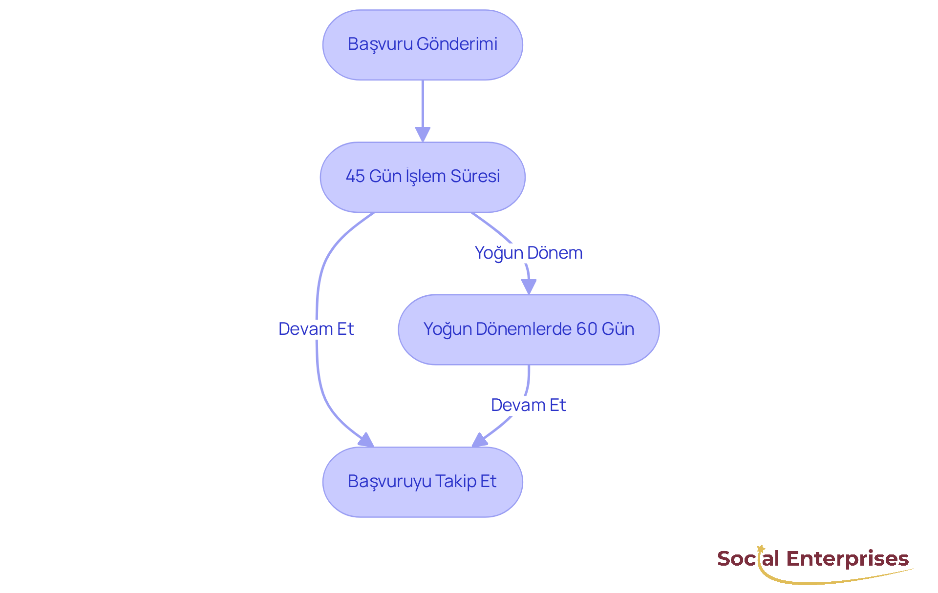 Bu akış diyagramında her adım, Form 6166 başvuru sürecinin aşamalarını gösteriyor. İlk olarak başvurunuzu gönderiyorsunuz, ardından 45 gün bekliyorsunuz. Eğer yoğun bir dönemdeyseniz, süre 60 güne çıkabilir. Başvurunuzun durumunu takip etmek de çok önemli!