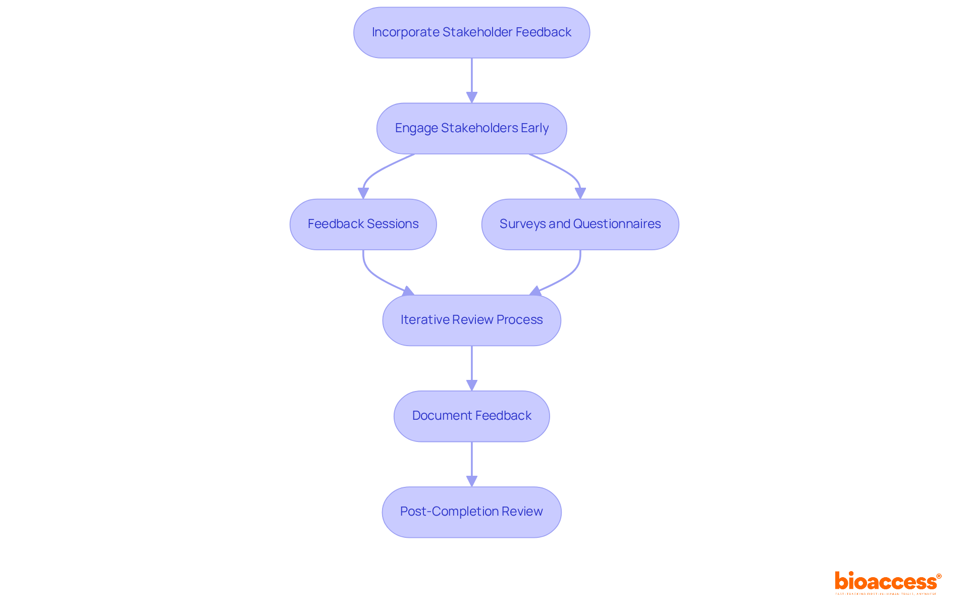 Each box represents a step in the process of gathering and integrating stakeholder feedback into documentation. Follow the arrows to see how each step connects to the next, ensuring a comprehensive approach to record-keeping.