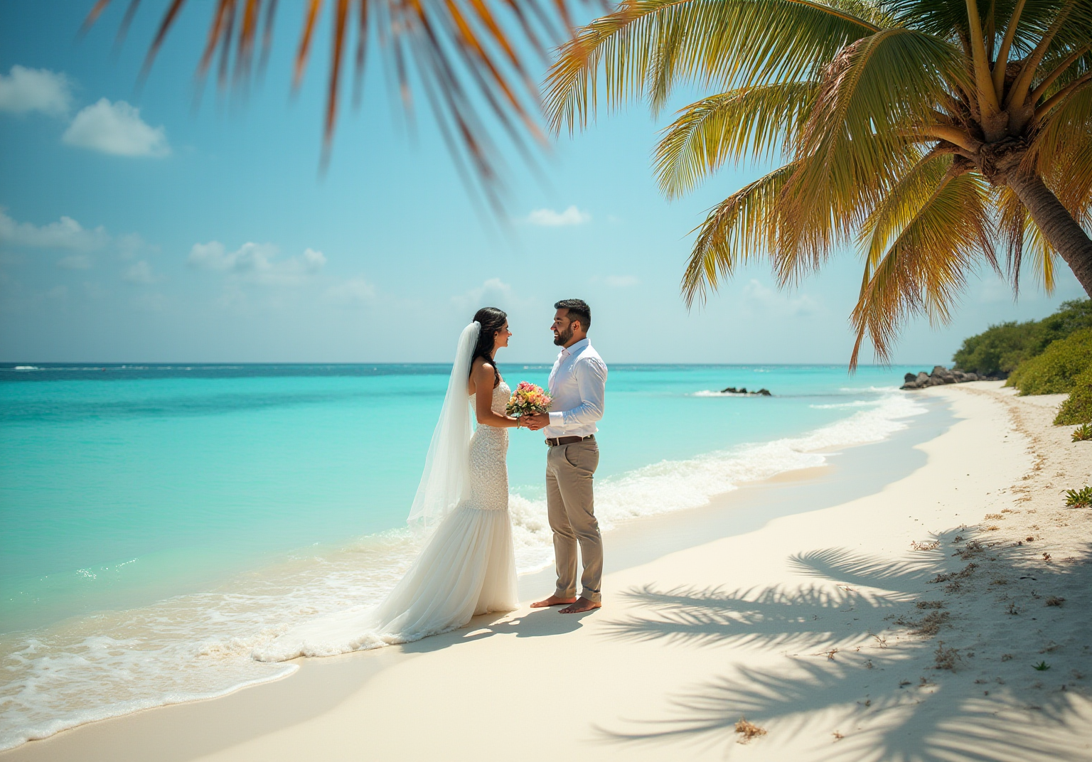 Romantic Maldives Wedding on the Beach