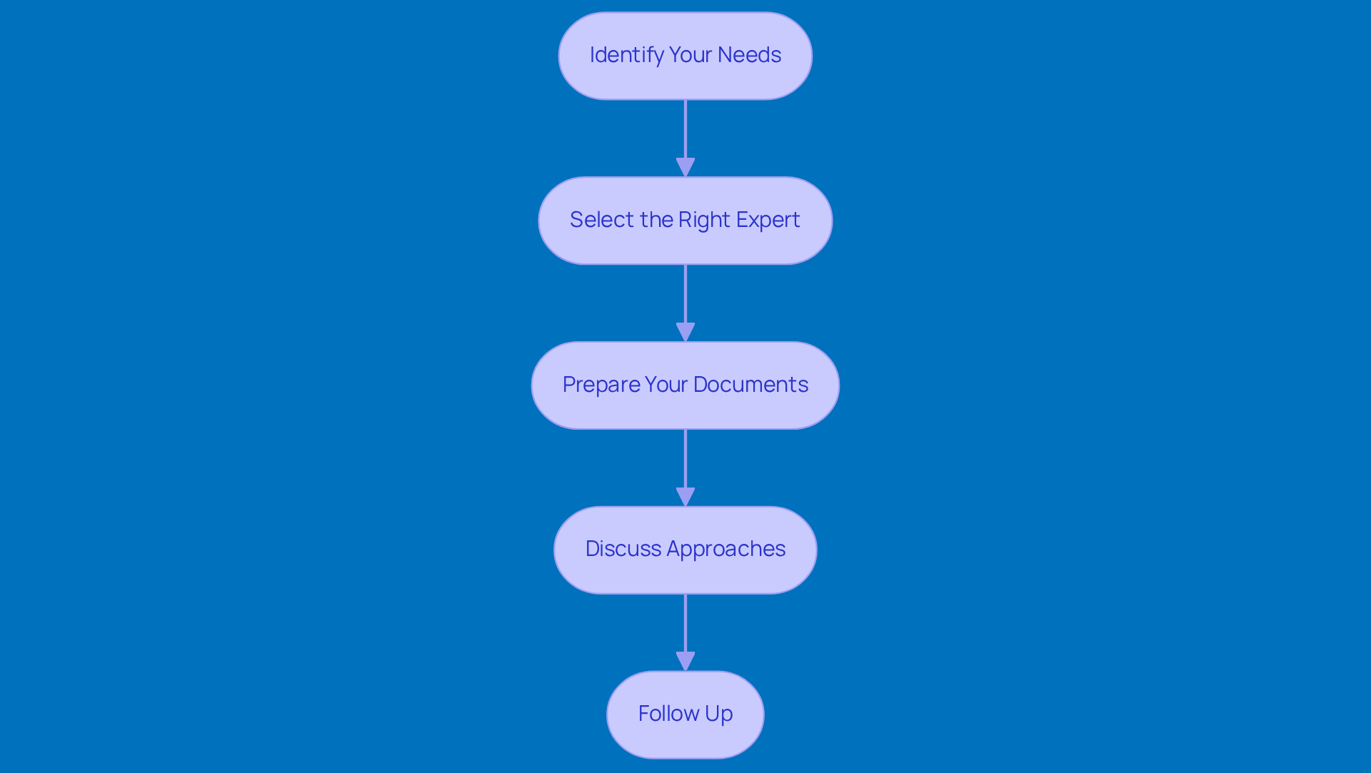 Each box represents a step in the process of consulting a tax professional. Follow the arrows to see how to move from one step to the next, ensuring you cover all necessary actions for effective tax planning.