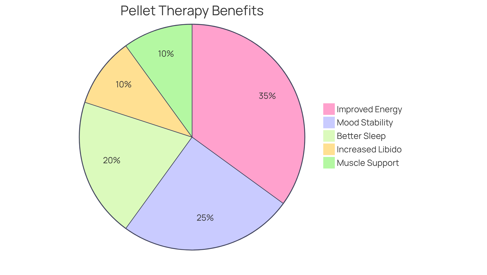 Each slice of the pie represents a specific benefit of pellet therapy. The larger the slice, the more individuals reported experiencing that benefit. This helps you see how pellet therapy can enhance different aspects of life, contributing to overall vitality. Each slice of the pie represents a specific benefit of pellet therapy. The larger the slice, the more individuals reported experiencing that benefit. This helps you see how pellet therapy can enhance different aspects of life, contributing to overall vitality.